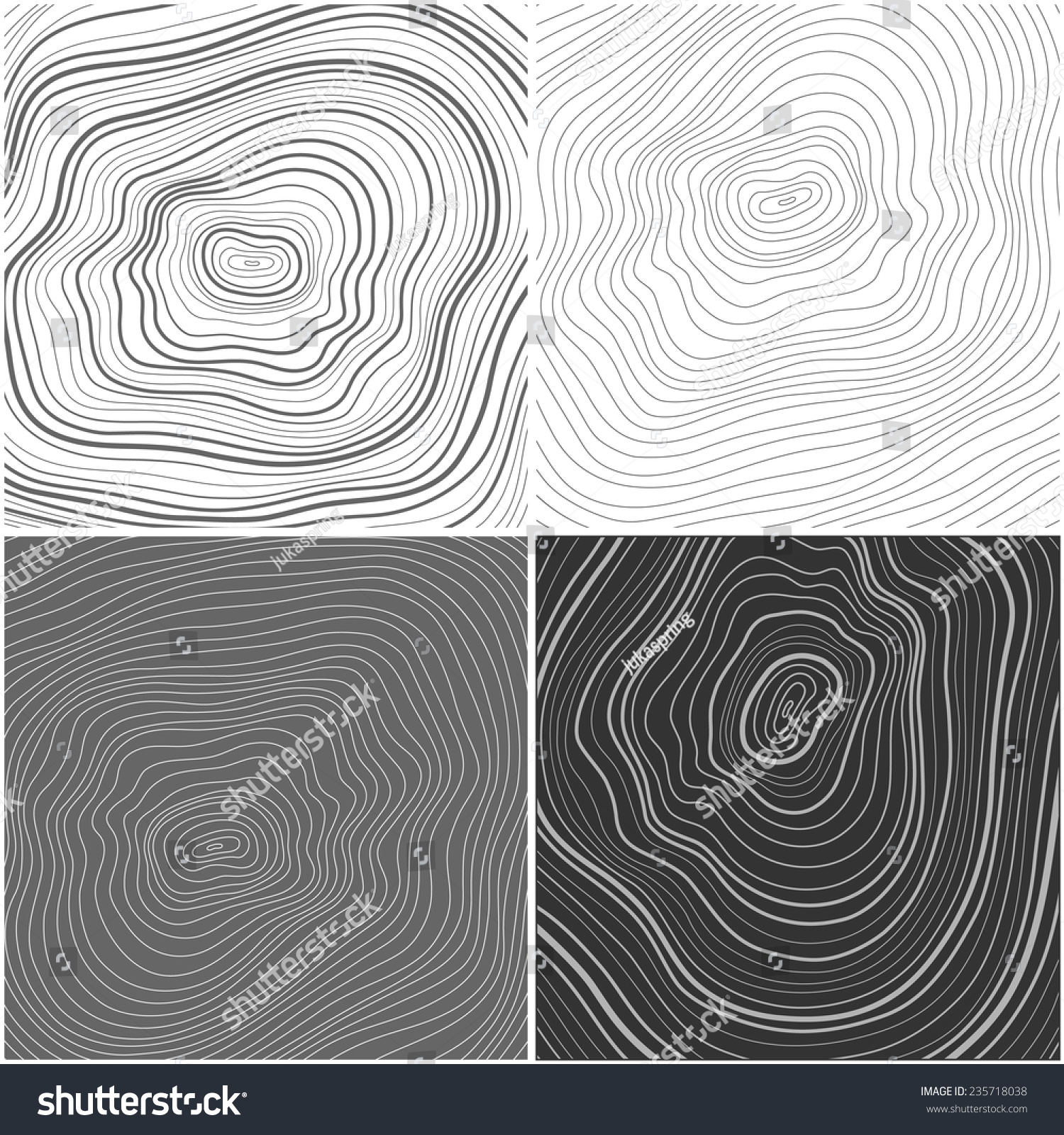 Vector Tree Rings Background Topographic Map Stock Vector (Royalty Free ...