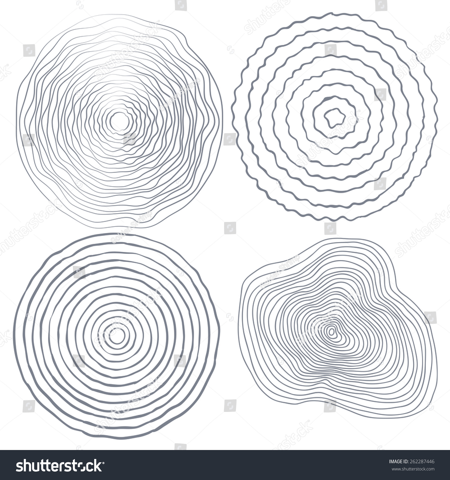 Vektor Stok Vector Tree Rings Background Topographic Map (Tanpa Royalti ...