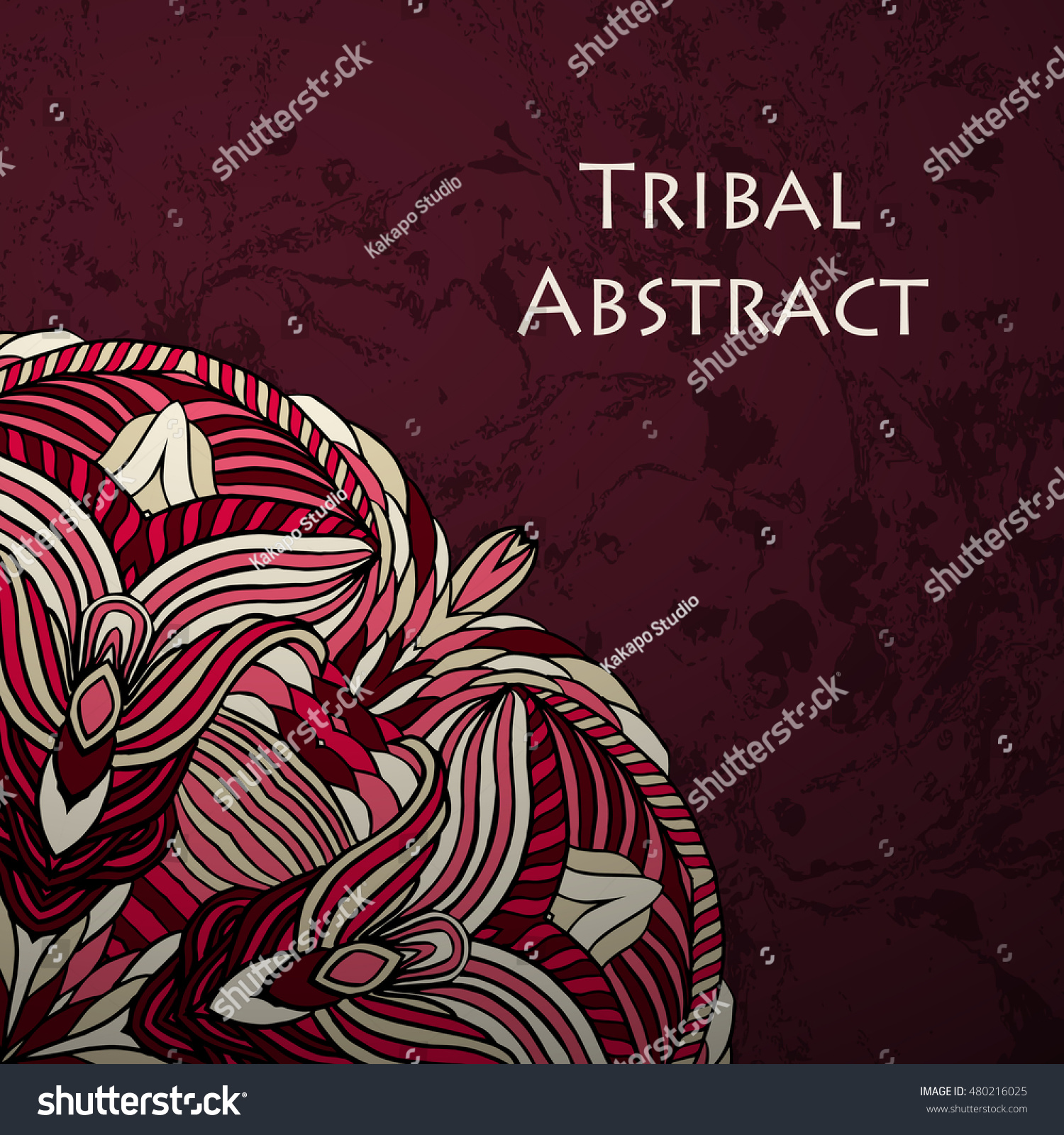 Vector Tribal Abstract Background Banner Text: vector de stock (libre ...