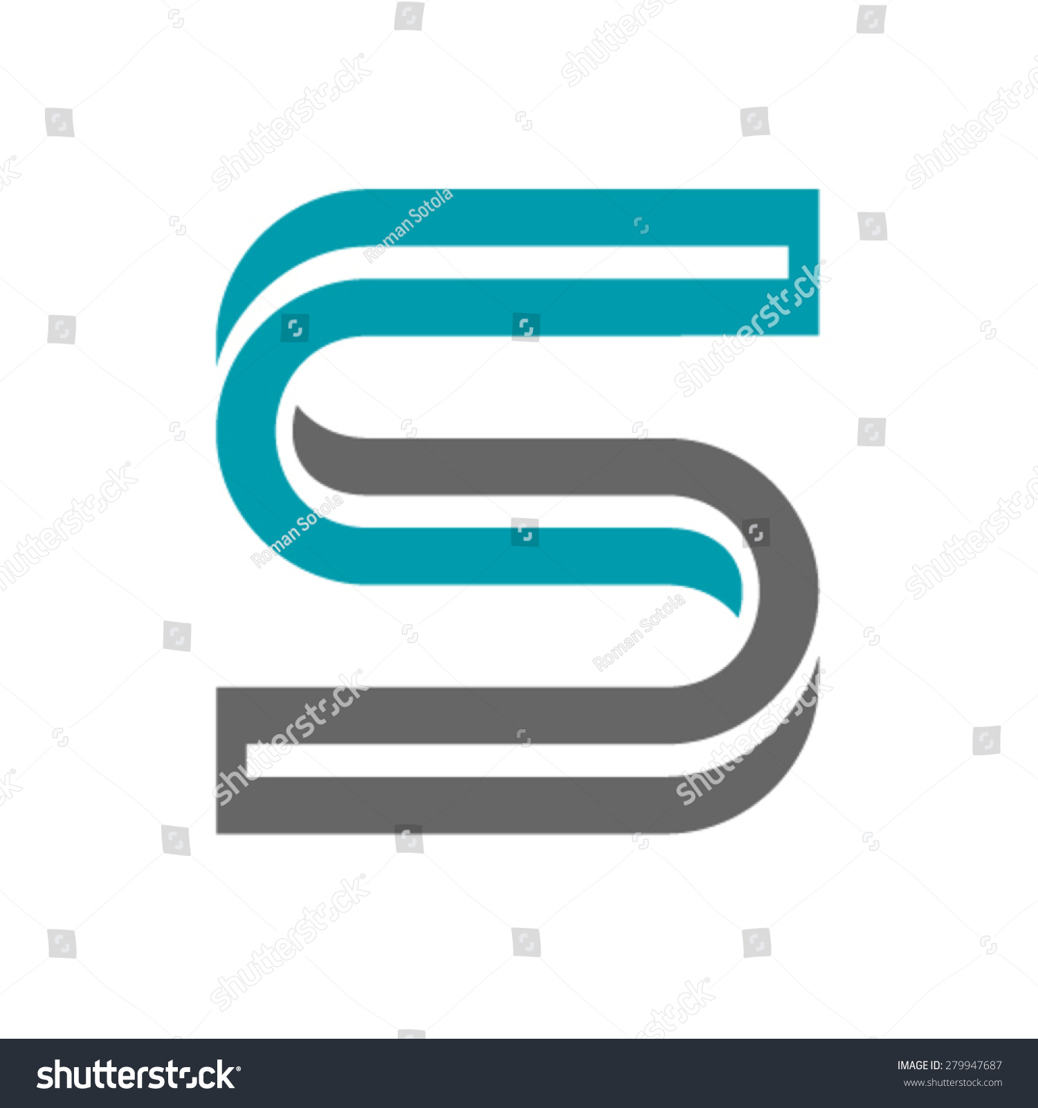 Vector Twisted Letter S Icon Stock Vector (Royalty Free) 279947687 ...