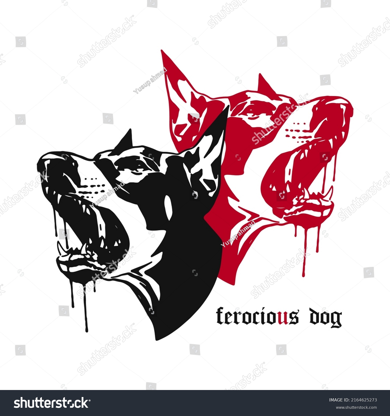 69 Dog aggressive studio Stock Illustrations, Images & Vectors ...