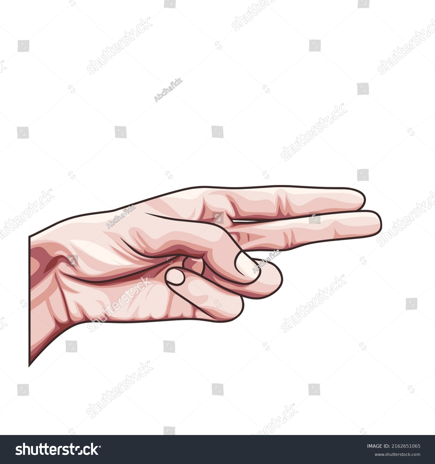 Vector Two Fingers Against White Background Stock Vector (Royalty Free ...