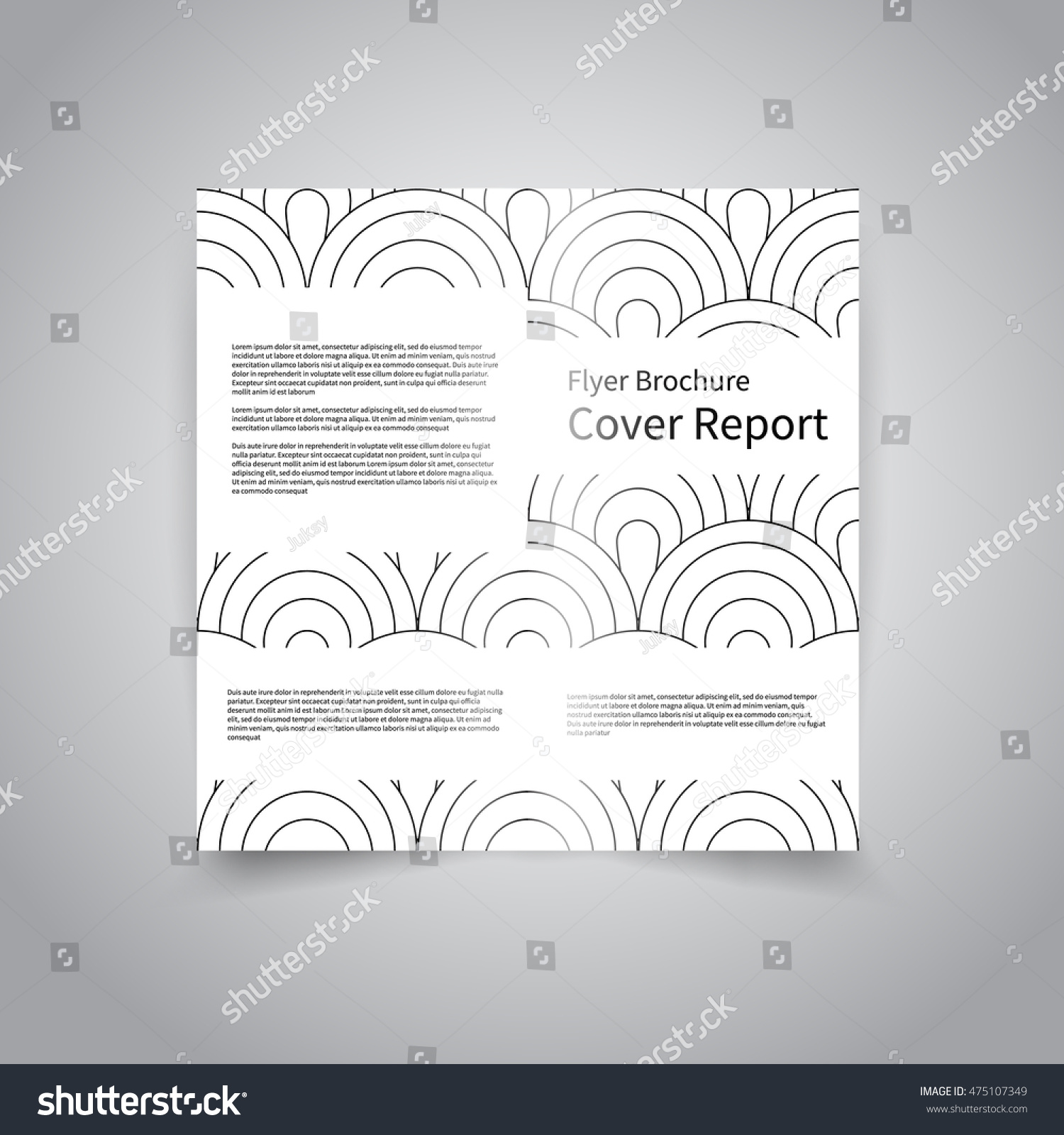 Vector Twofold Brochure Design Template Abstract Stock Vector (Royalty ...
