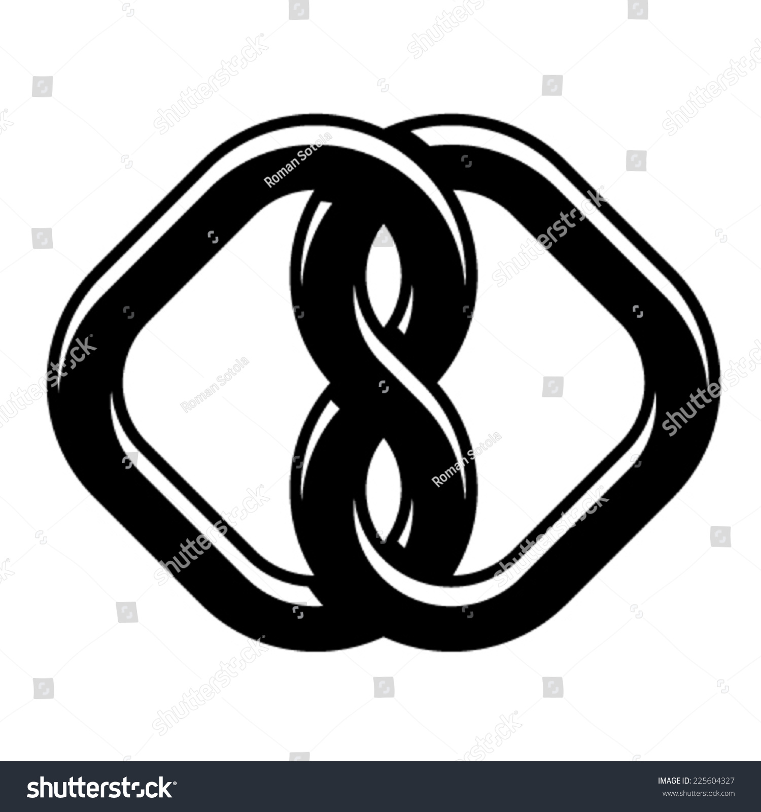Vector Unity Knot Black White Symbol Stock Vector (Royalty Free ...