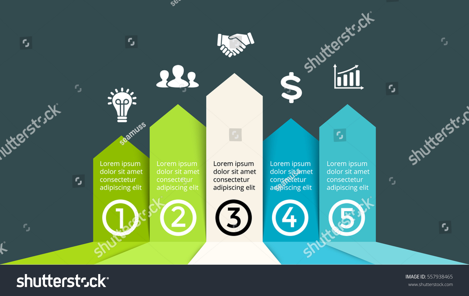 Vector Arrows Progress Infographic Performance Diagram Stock Vector ...