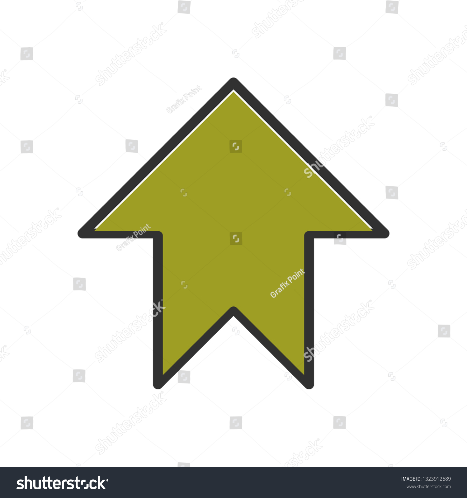Vector Upward Arrow Icon Stock Vector (Royalty Free) 1323912689 ...
