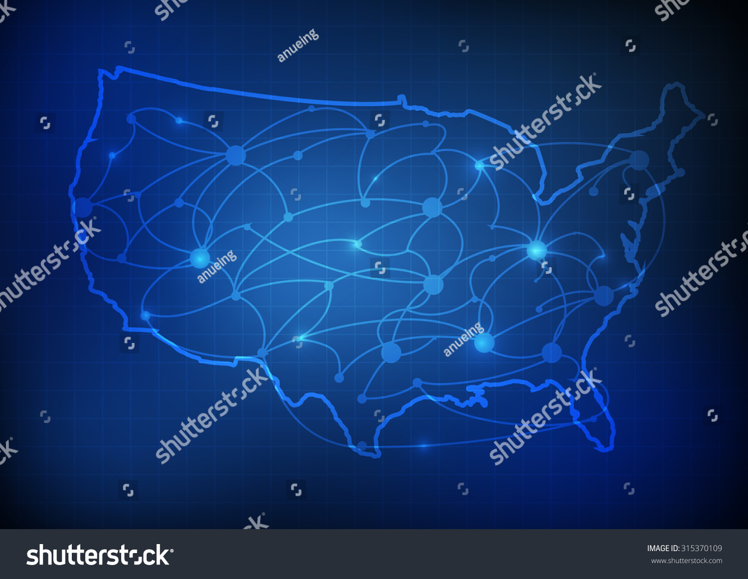1,603 Usa map with network grid Images, Stock Photos & Vectors ...