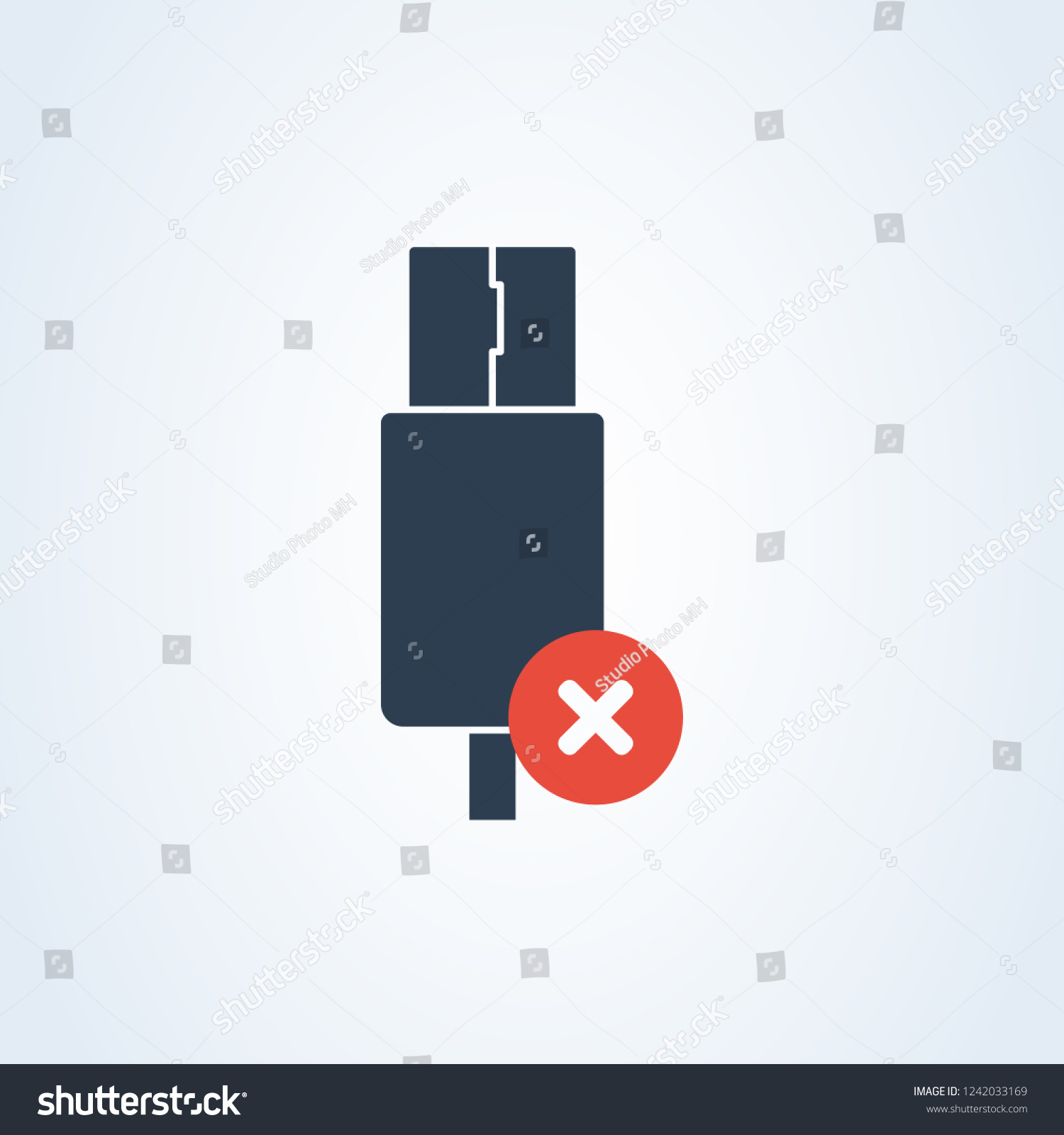 Vector Usb Typec Usbc Icon Delete Stock Vector (Royalty Free ...