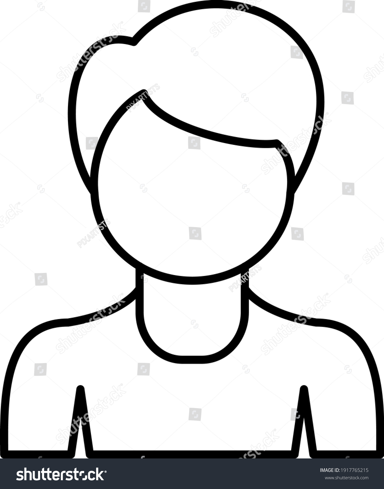 Vector User Outline Icon Design Stock Vector (Royalty Free) 1917765215 ...