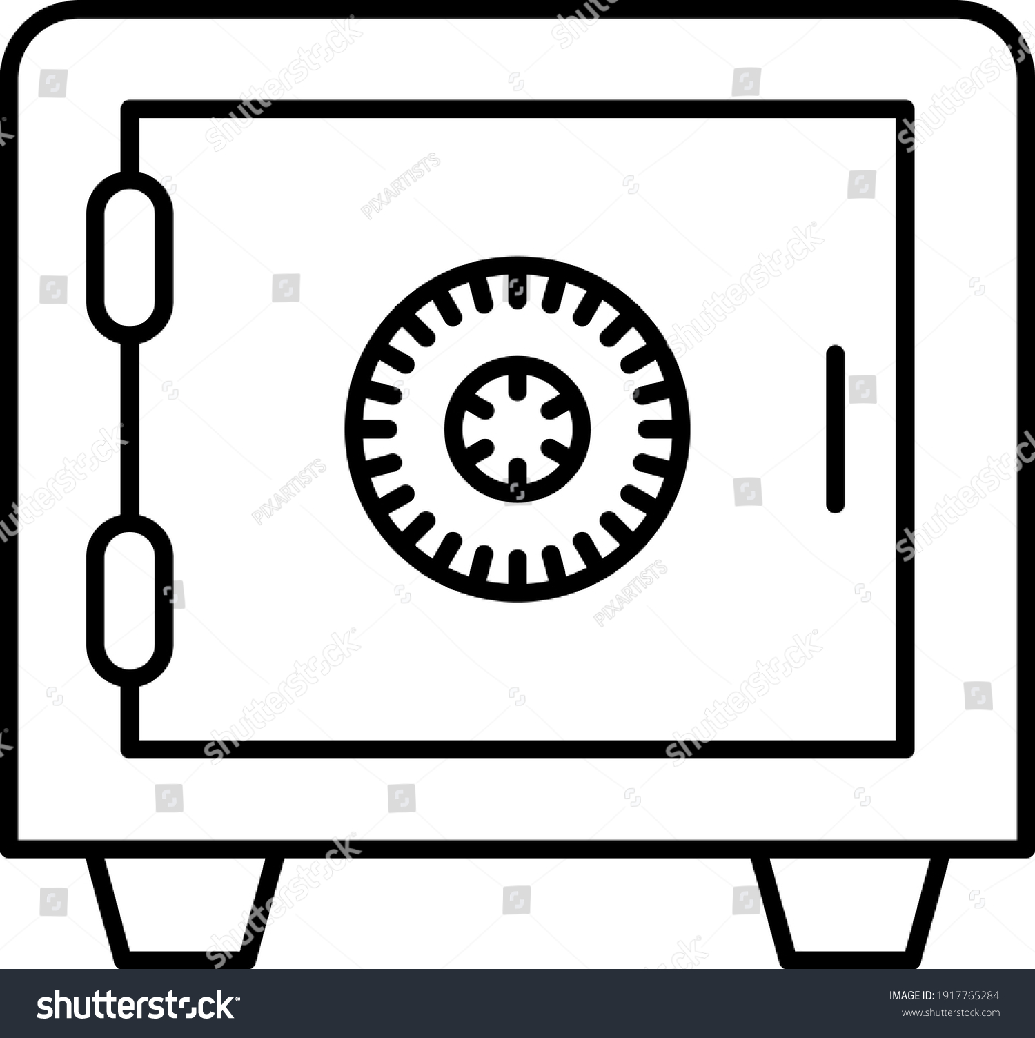 Vector Vault Outline Icon Design Stock Vector (Royalty Free) 1917765284 ...