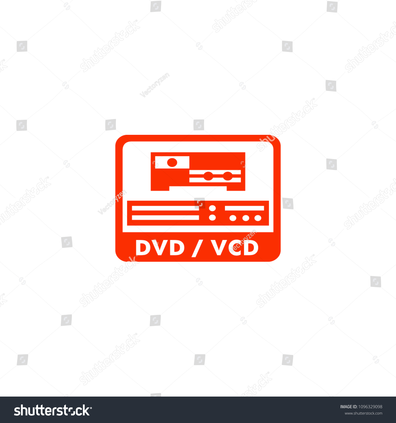 Vector Vcd Dvd Symbol: vector de stock (libre de regalías) 1096329098 ...