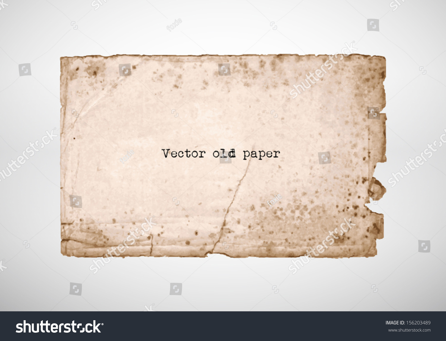 Vector Very Old Rusty Torn Paper Stock Vector (Royalty Free) 156203489 ...