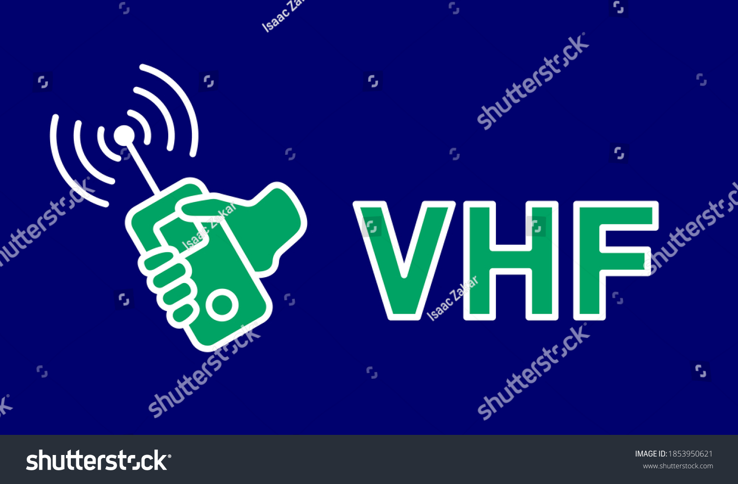 Vector Vhf Frequency Communication System Icon Stock Vector (Royalty ...