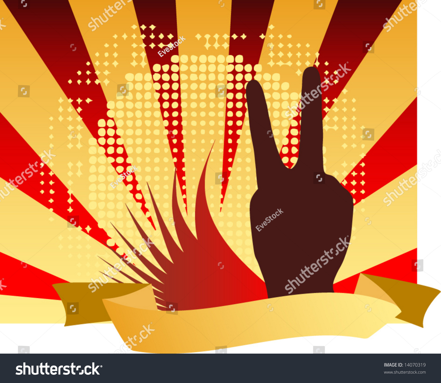 Vector Victory Symbol Stock Vector (Royalty Free) 14070319 | Shutterstock