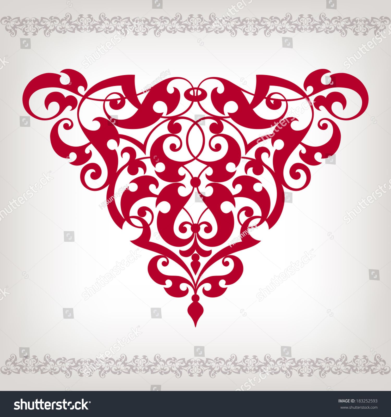 Vector Vintage Baroque Scroll Design Frame Stock Vector (Royalty Free ...