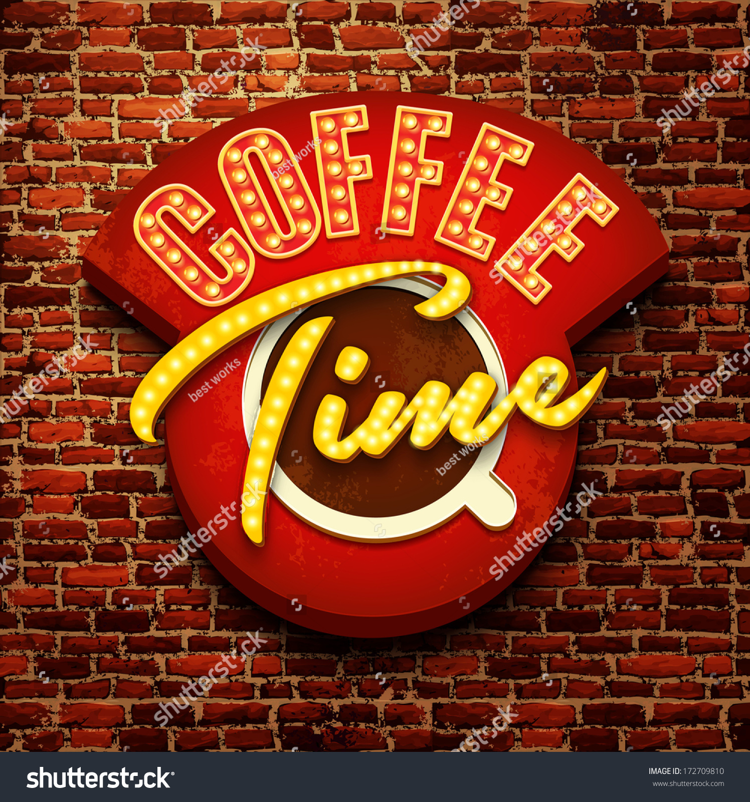 Vector Vintage Cafe Sign Stock Vector (Royalty Free) 172709810 ...