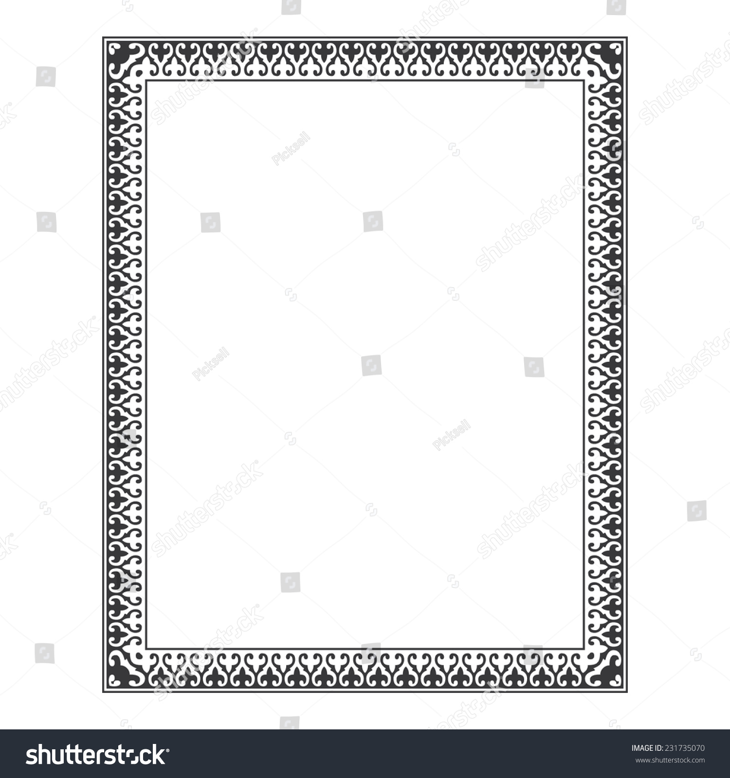 Vector Vintage Medieval Frame Stock Vector (Royalty Free) 231735070 ...