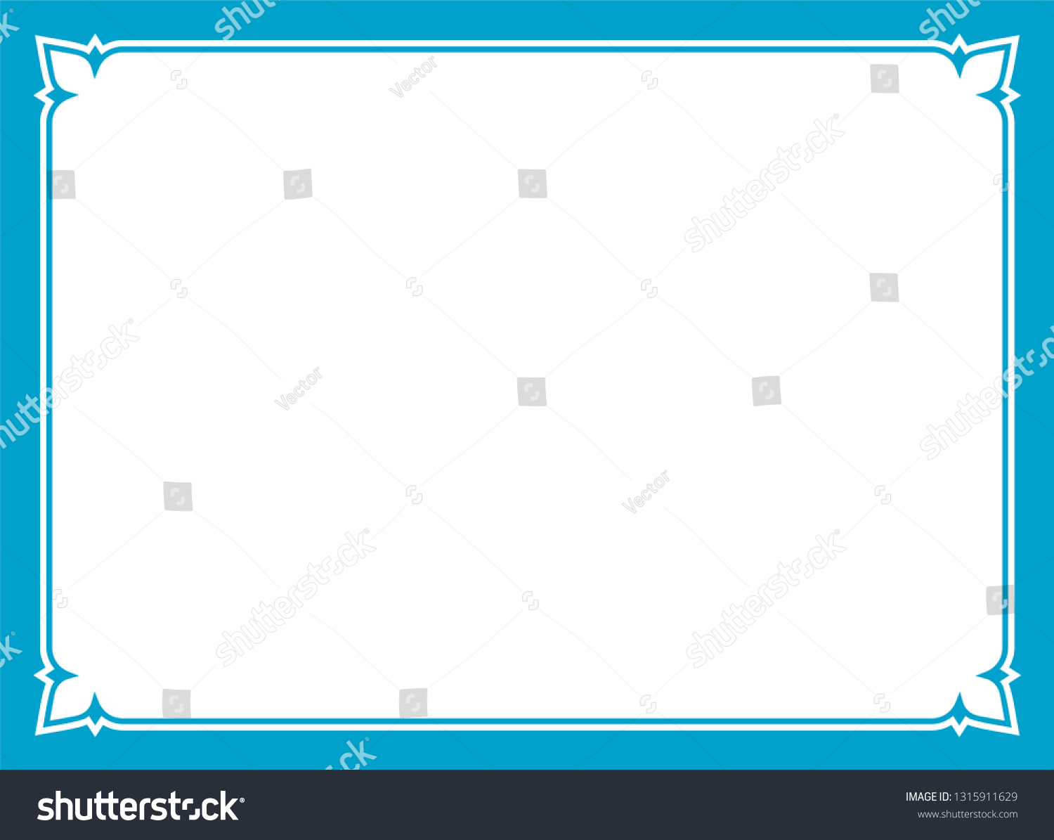 Vector Vintage Simple Border Frame Text: vector de stock (libre de ...