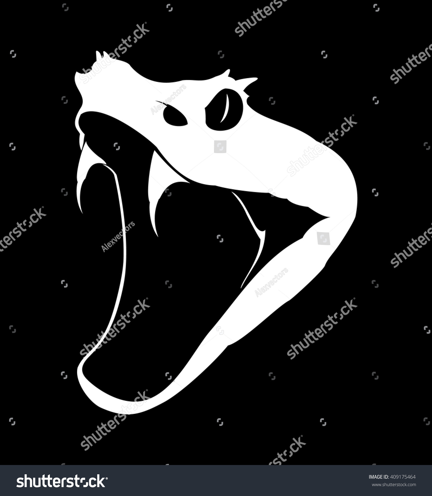 Vector Viper Snake Head Logo Stock Vector (Royalty Free) 409175464 ...