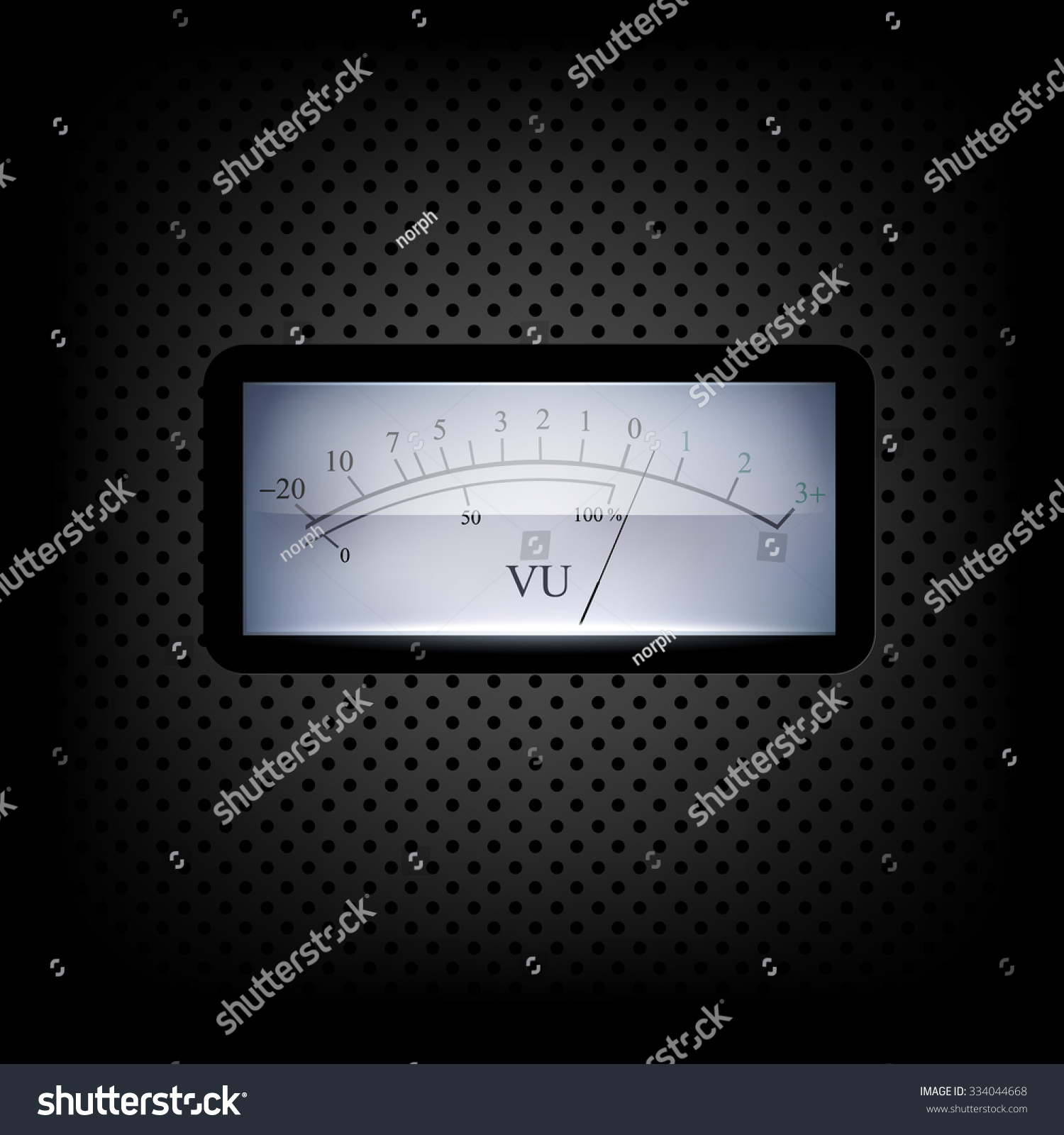 Vector Vu Meter Illustration Stock Vector (Royalty Free) 334044668