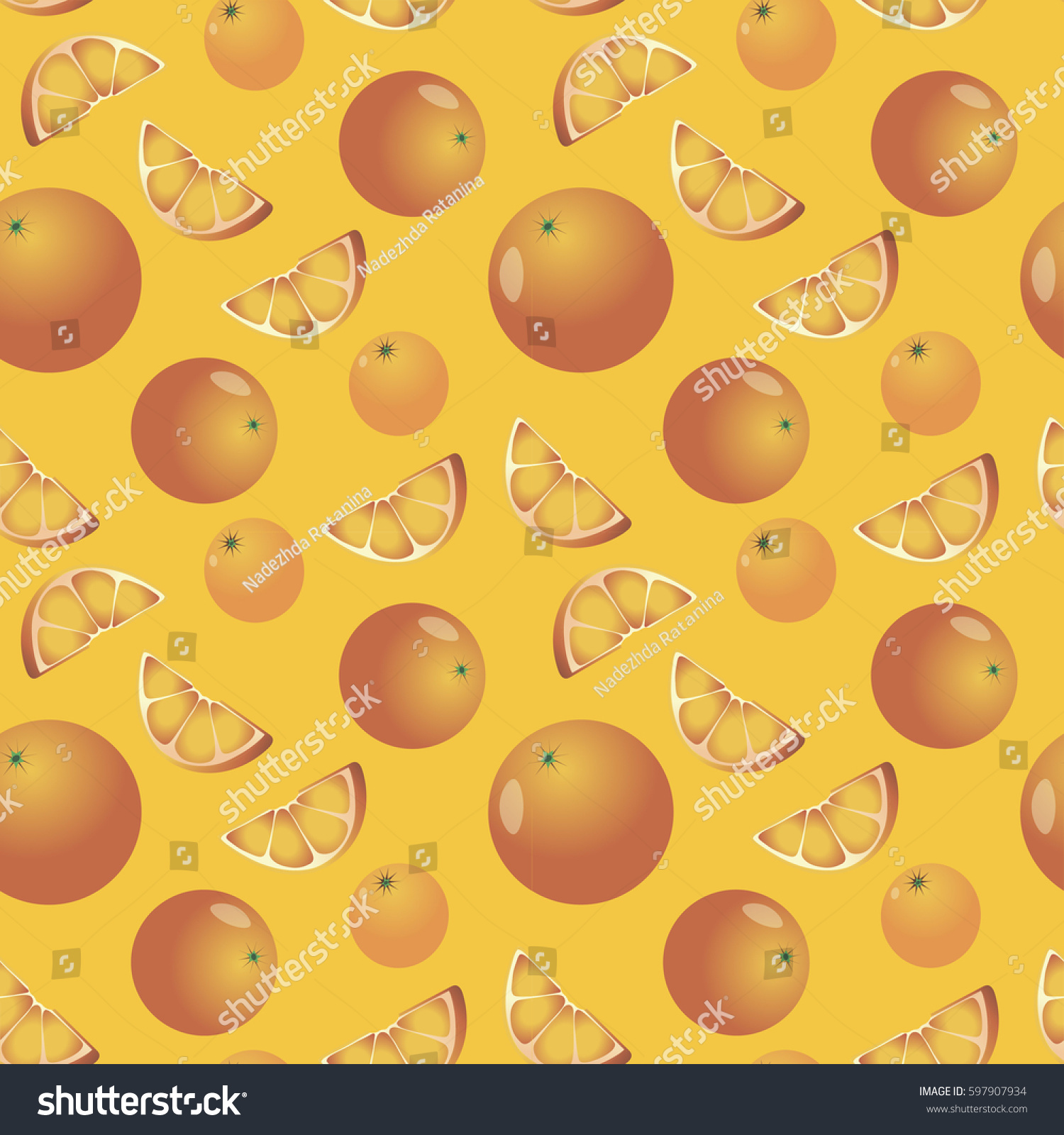 Vector Wallpaper Oranges Vector Illustration Stock Vector (Royalty Free ...