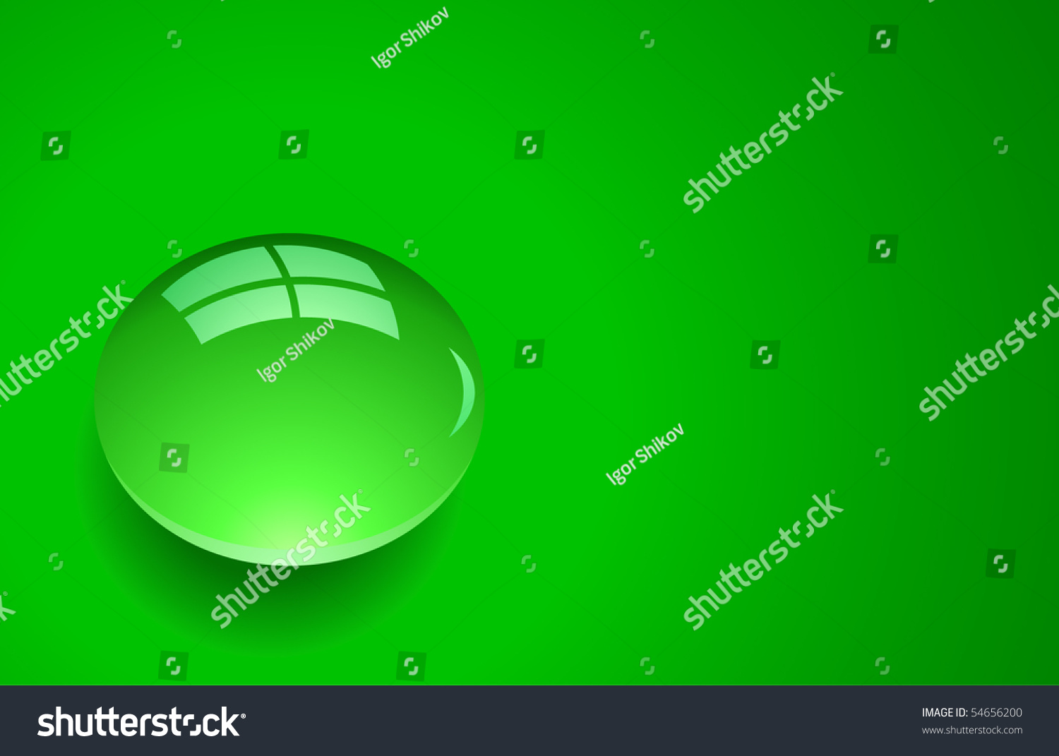 Vector Water Drop On Green Background Stock Vector (Royalty Free) 54656200