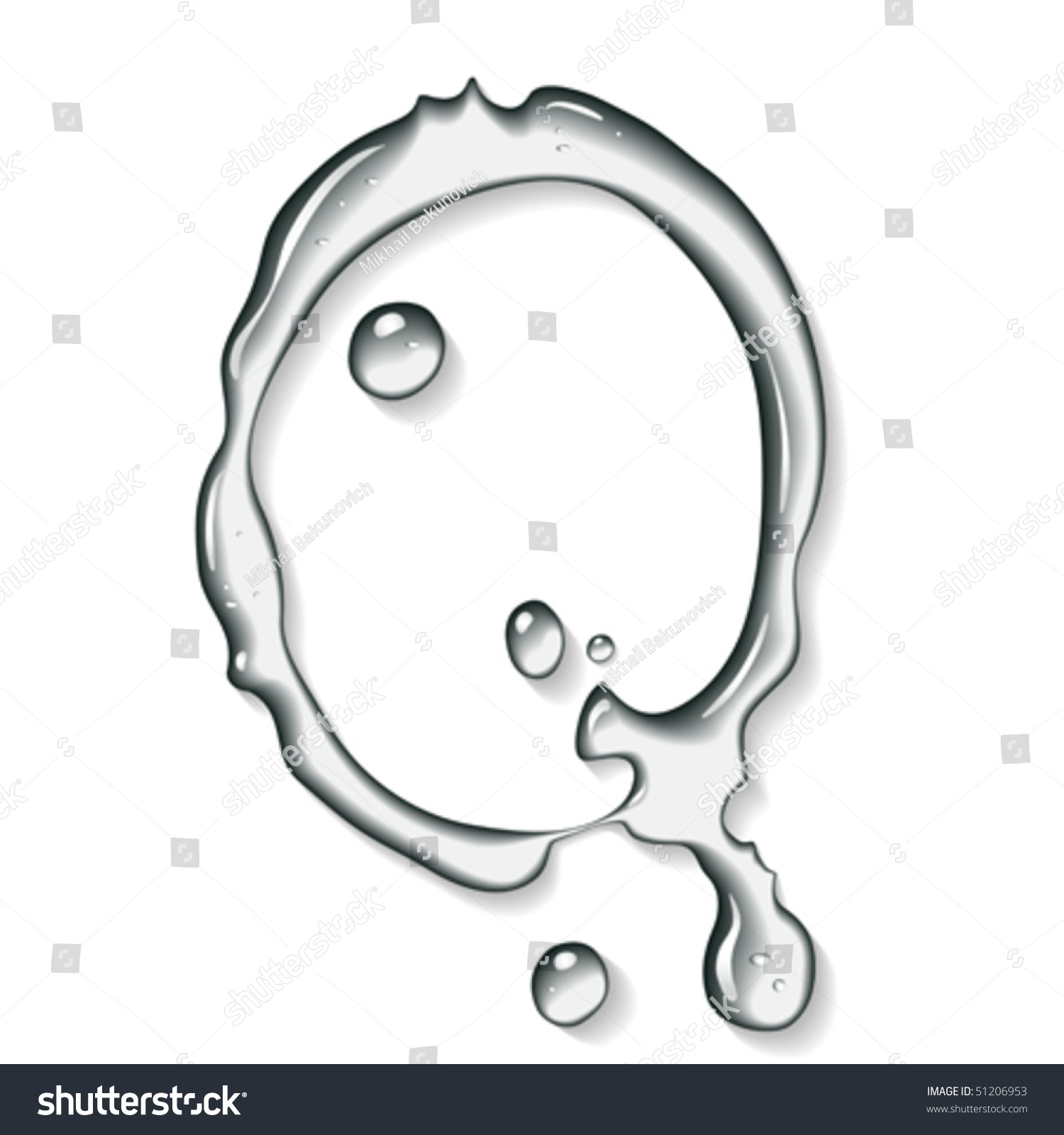 Vector Water Letter Stock Vector (Royalty Free) 51206953 | Shutterstock
