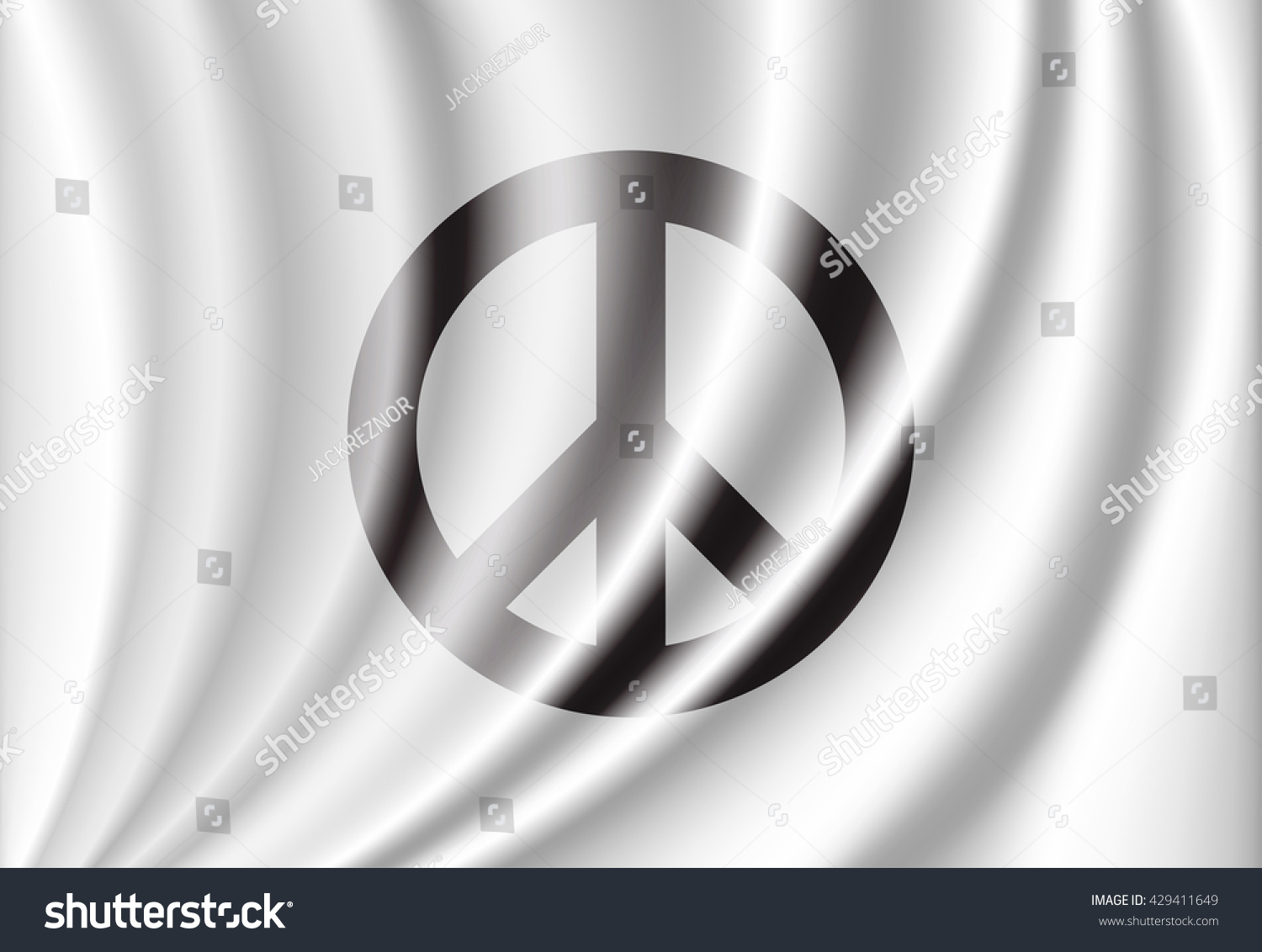 Vector Waving Flag Peace Symbol Stock Vector (Royalty Free) 429411649 ...