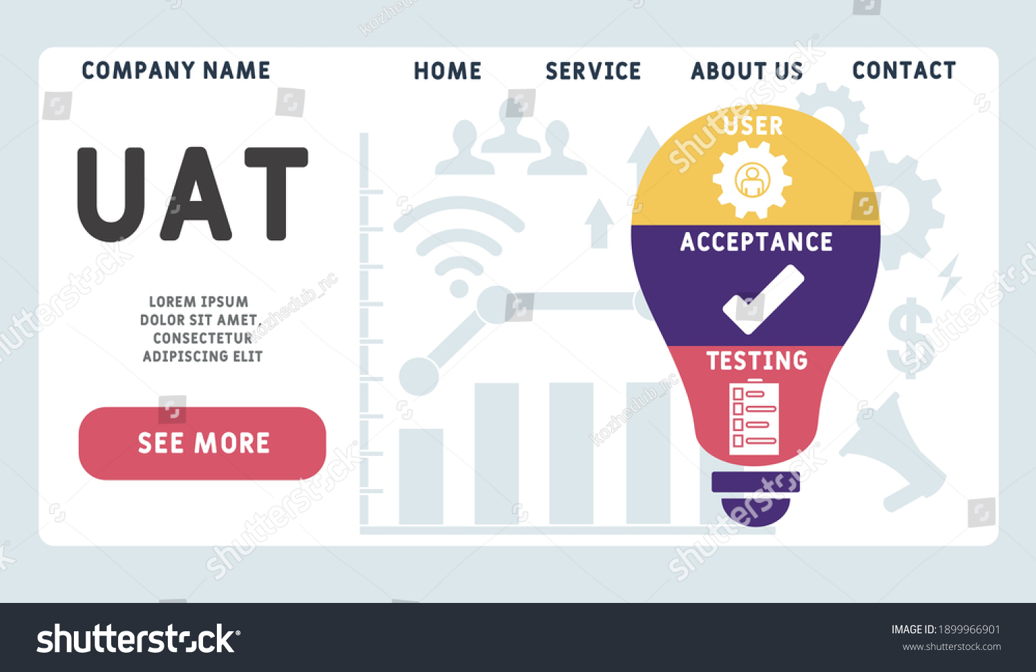 Vector Website Design Template Uat User Stock Vector (Royalty Free ...