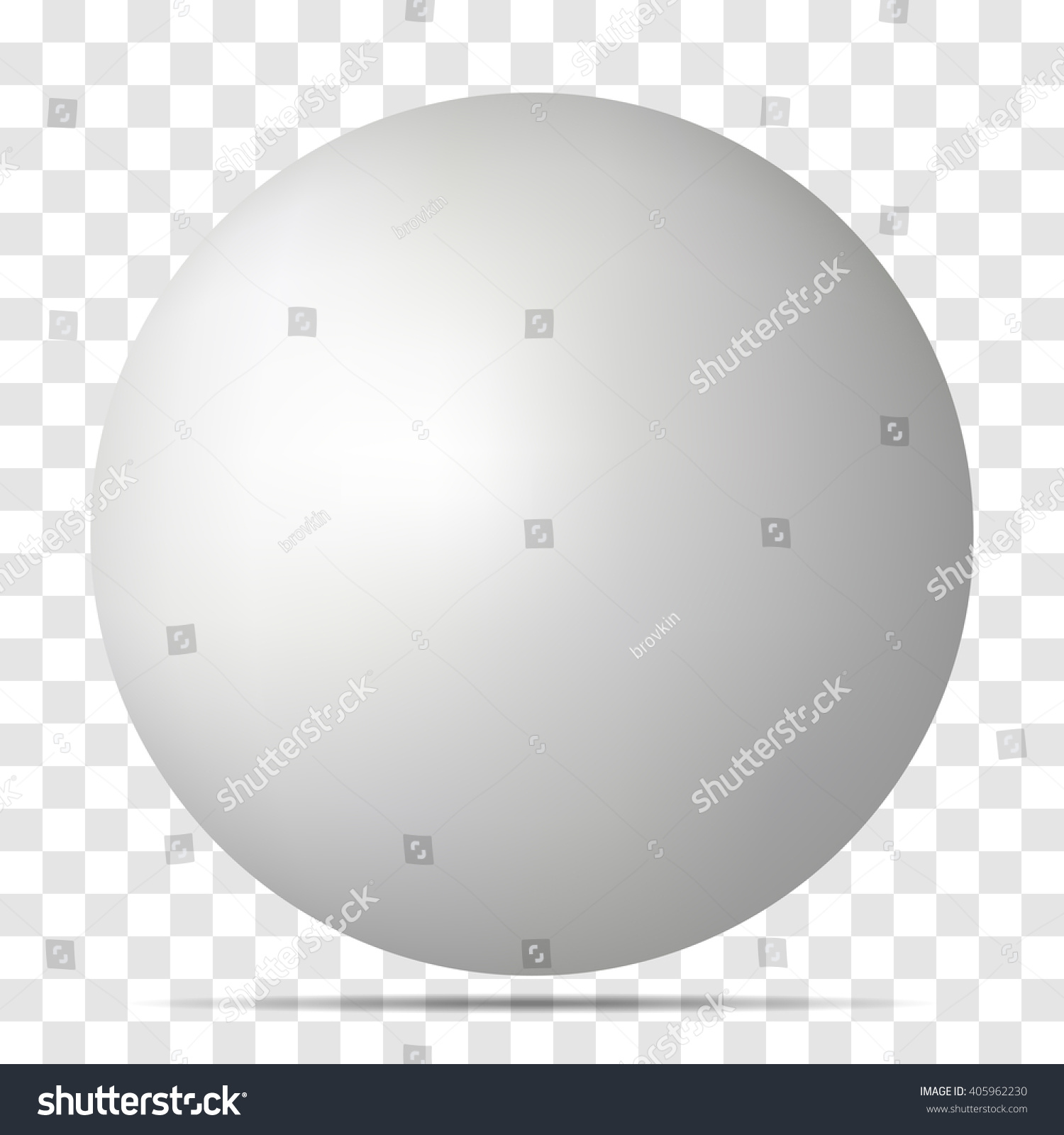 Vector White 3d Sphere Realistic Shadow Stock Vector (Royalty Free ...