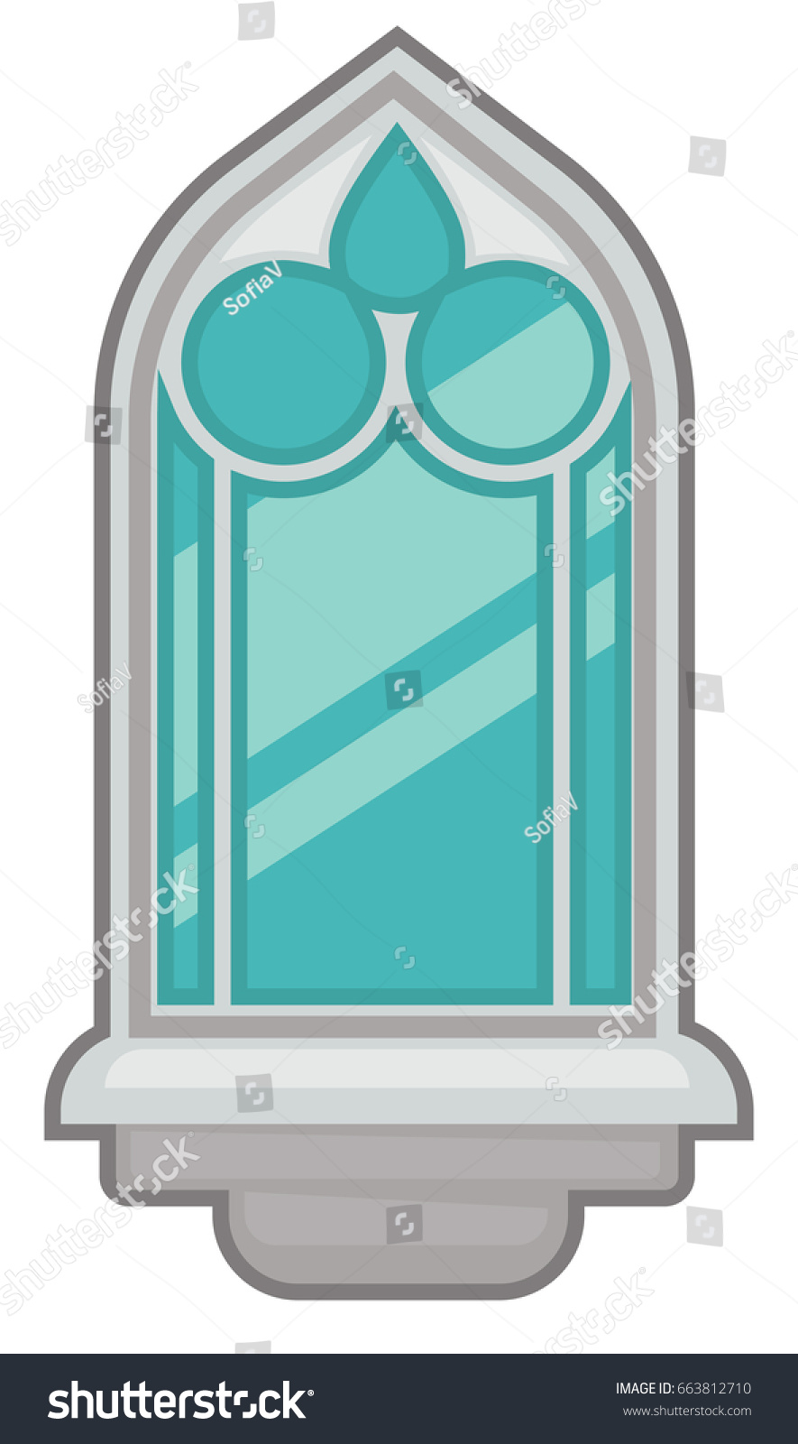 Vector Window Interior Exterior Design Use Stock Vector (Royalty Free ...