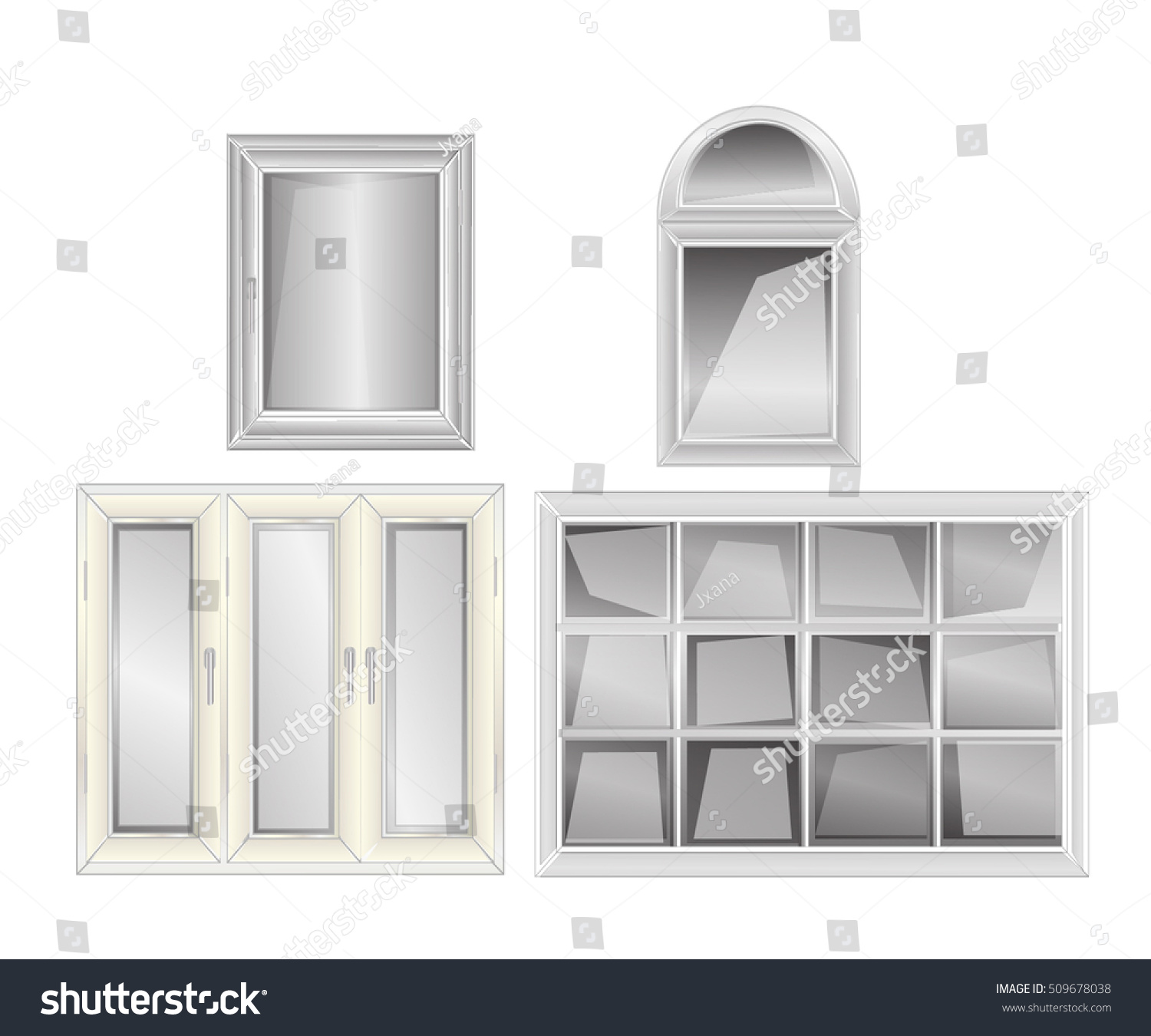 Vector Windows Plastic Illustration Isolated Design: vector de stock ...