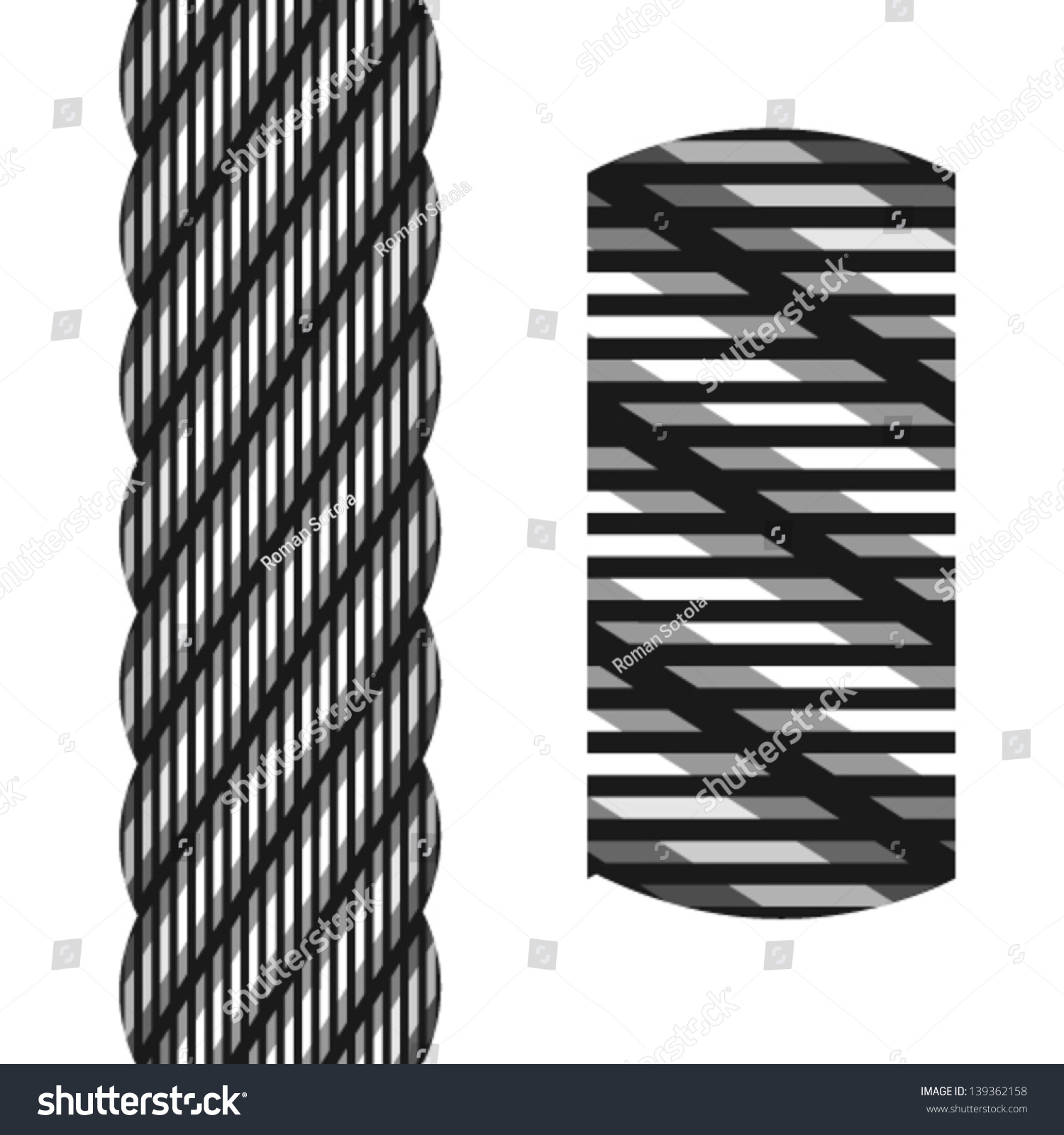 Vector Wire Steel Rope Seamless Stock Vector (Royalty Free) 139362158 ...