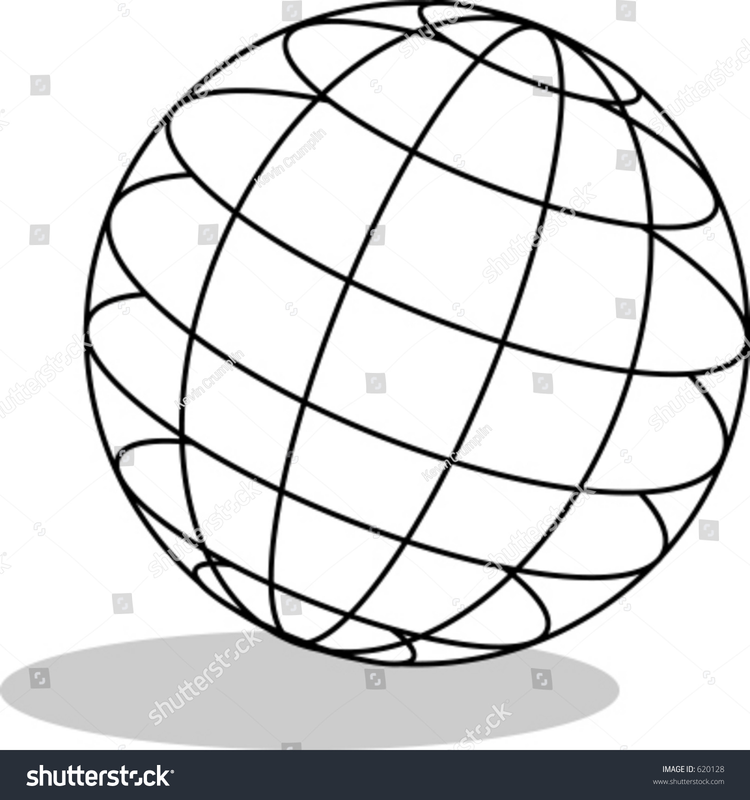 Vector Wireframe Globe - 620128 : Shutterstock