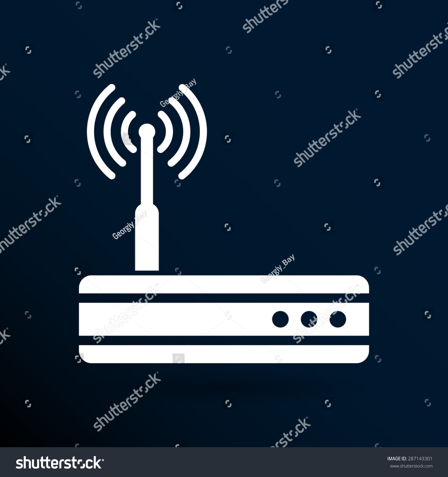 Vector Wireless Router Icon Wifi Ethernet Stock Vector (Royalty Free ...