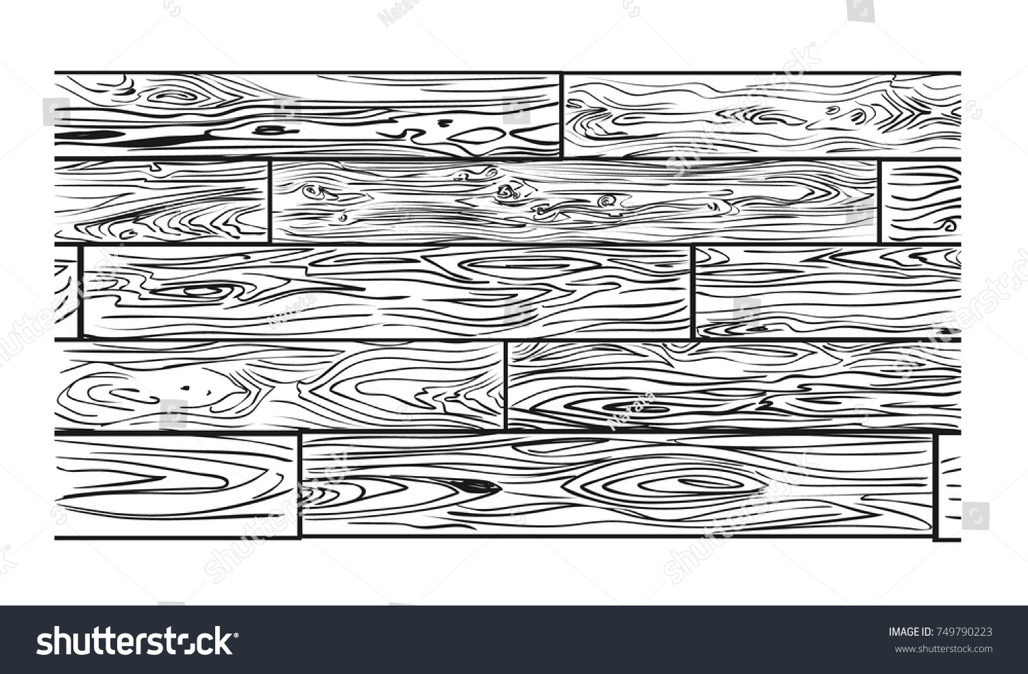 Vector Wood Boards Texture Stock Vector (Royalty Free) 749790223
