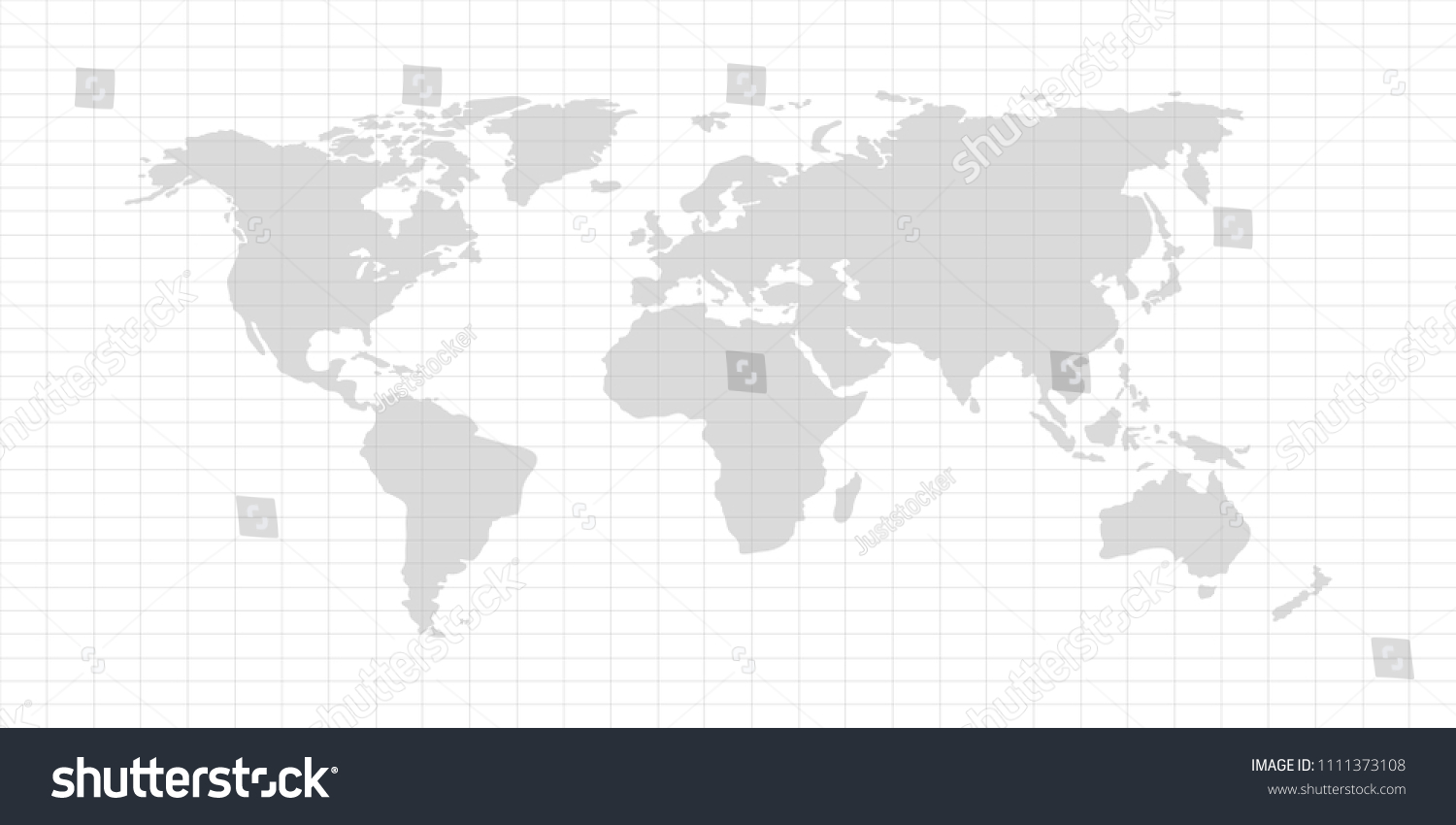 Vector World Map Continent On Gray: เวกเตอร์สต็อก (ปลอดค่าลิขสิทธิ์ ...