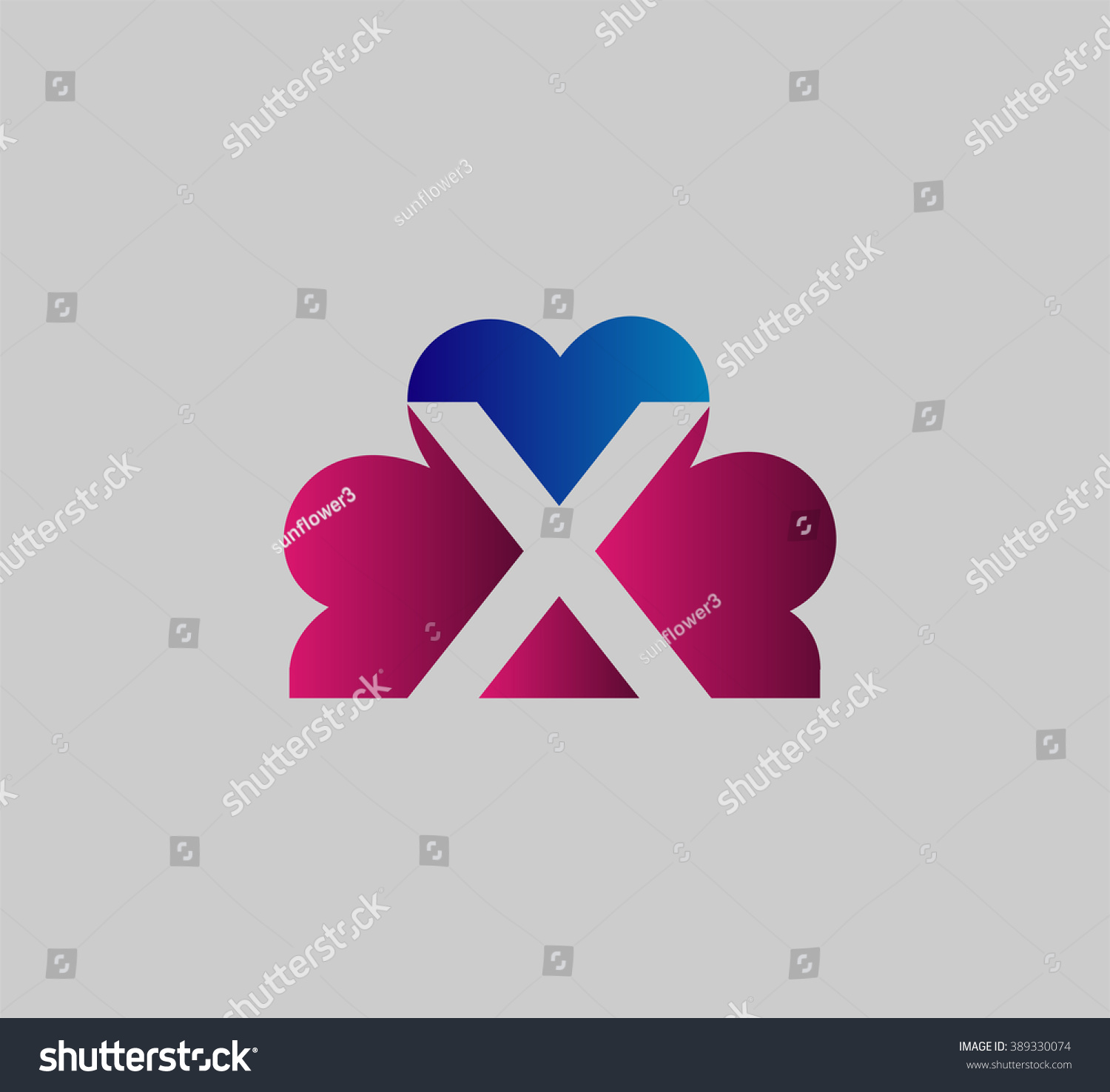 Vector X Logo Icons Stock Vector (Royalty Free) 389330074