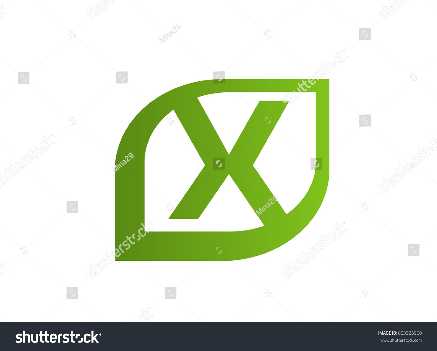 Vector X Logo Icons Stock Vector (Royalty Free) 653926960