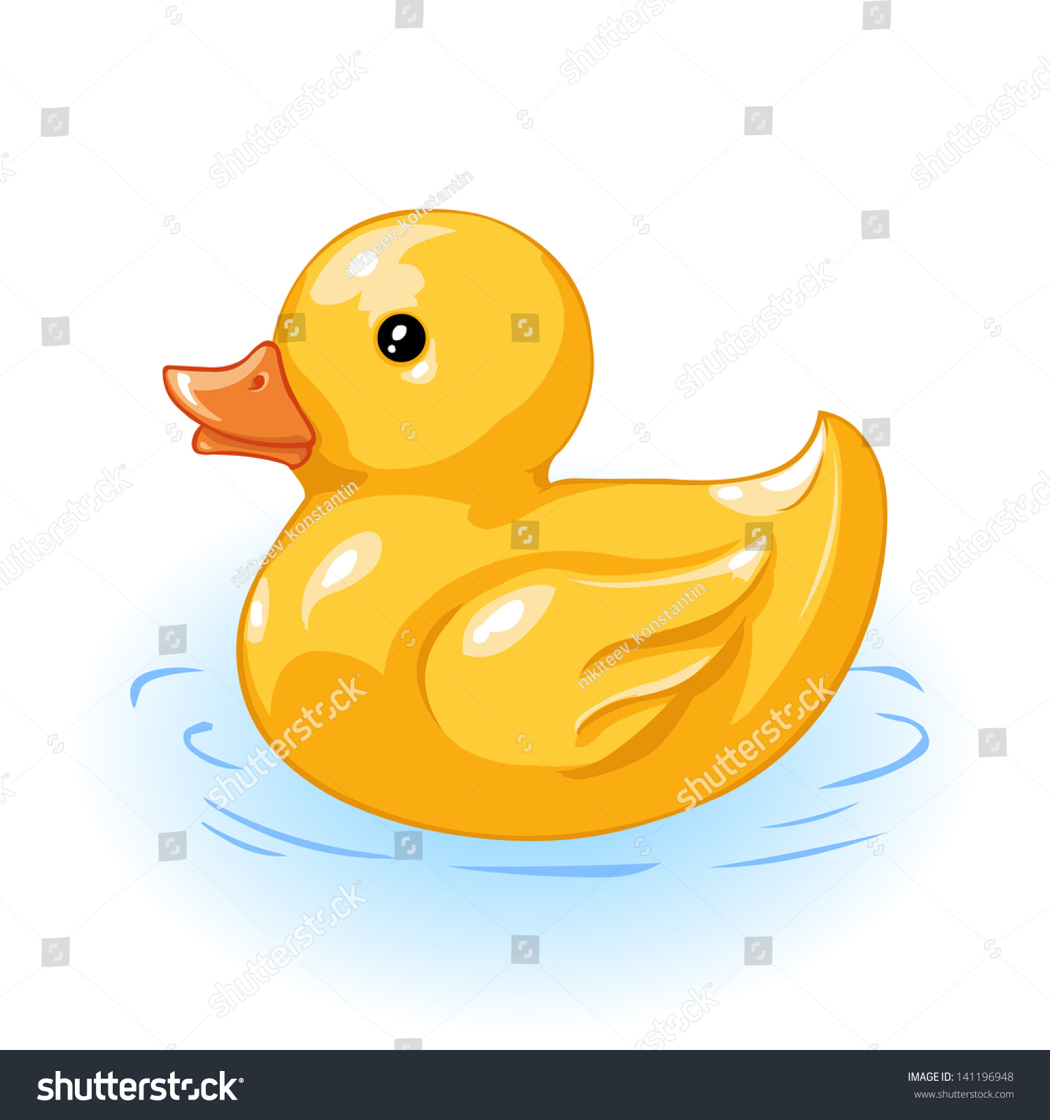 Vector Yellow Duck Bath Stock Vector (Royalty Free) 141196948 ...
