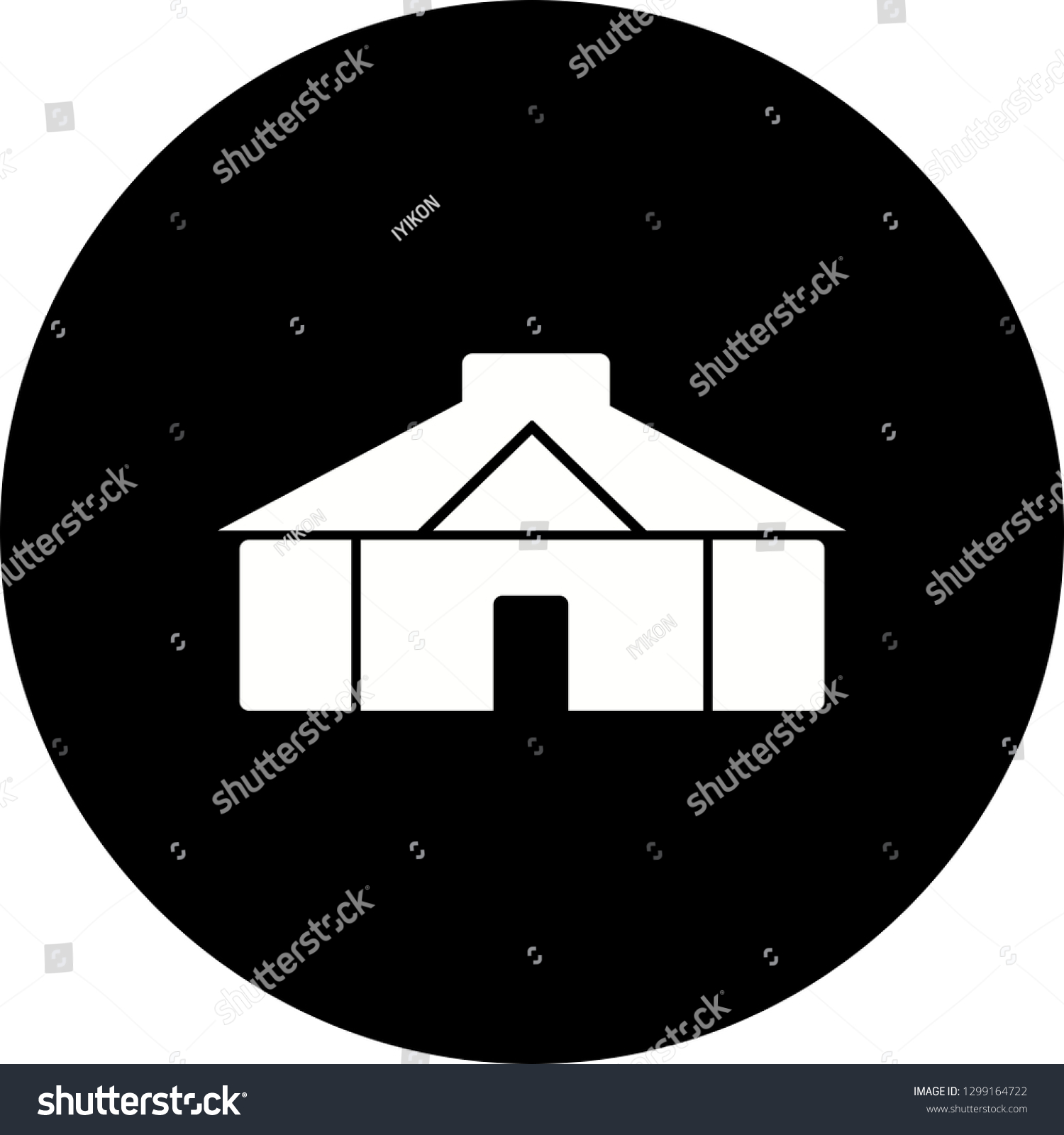 Vector Yurt Icon Stock Vector (Royalty Free) 1299164722 | Shutterstock