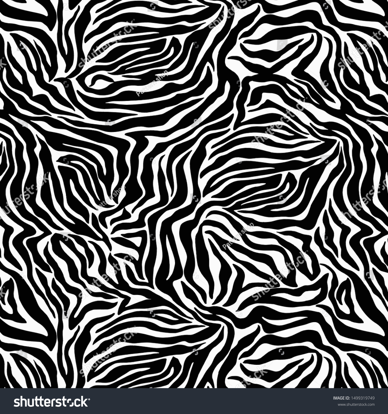 Vector Zebra Design Seamless Background Stock Vector (Royalty Free ...