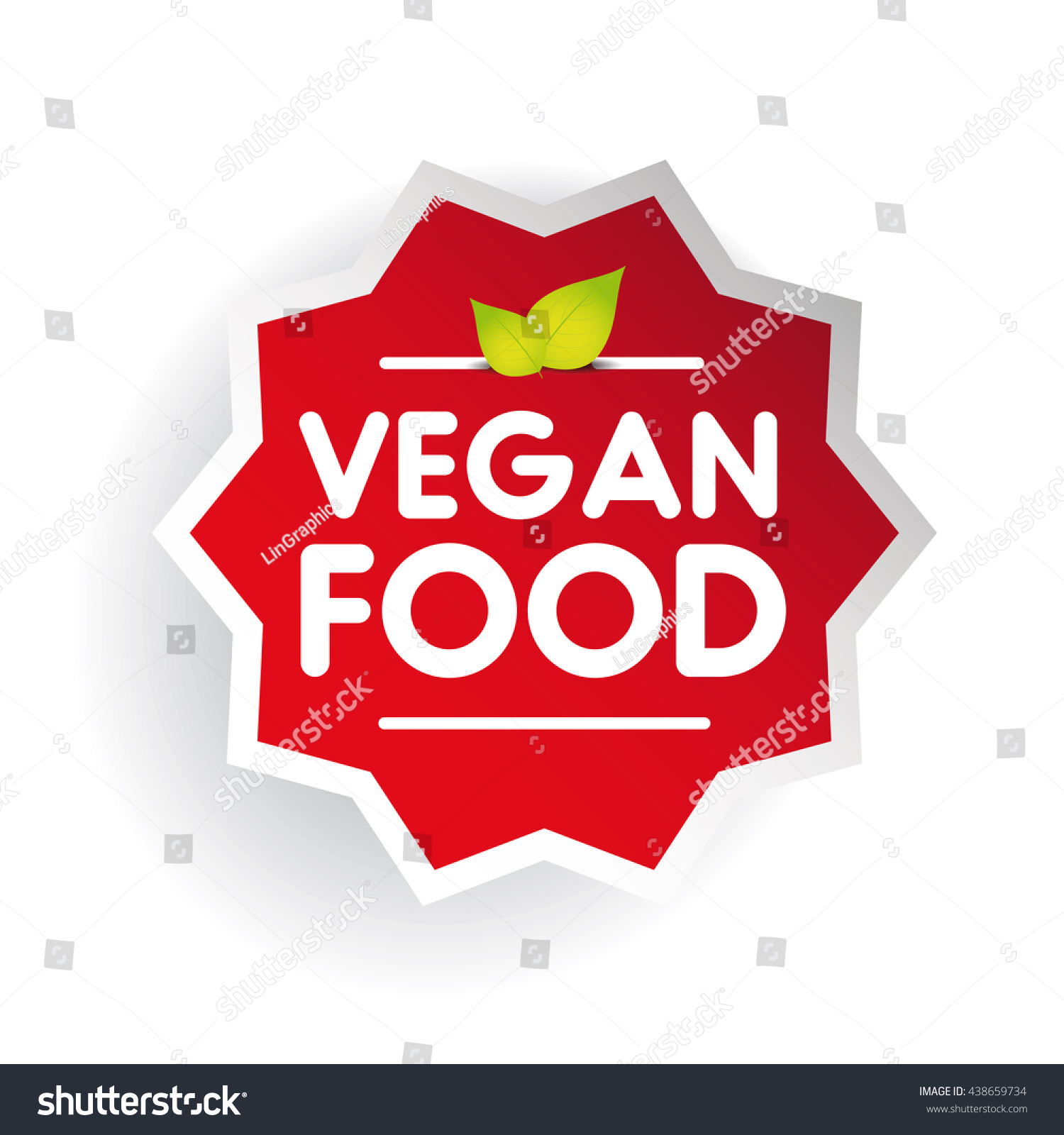 Vegan Food Label Vector Stock Vector (Royalty Free) 438659734 ...