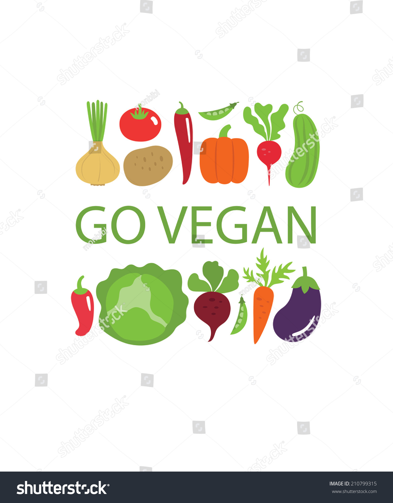 Vegetable Card Design Vector Illustration Stock Vector (Royalty Free ...