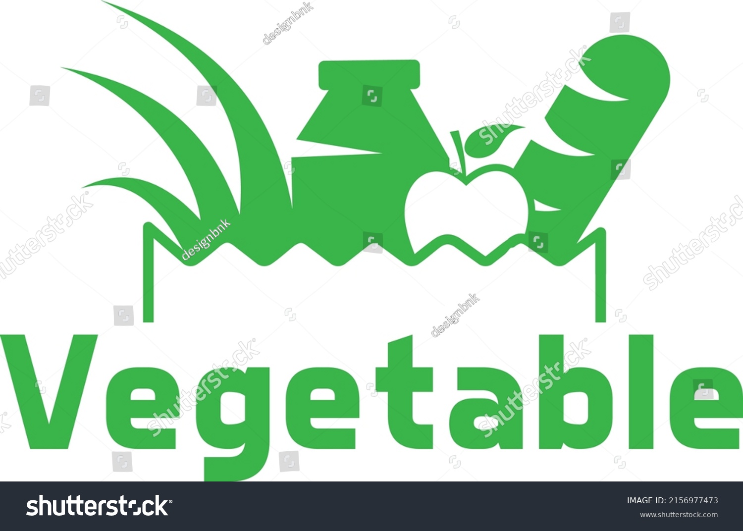 Vegetable Logo Design Template Vector Stock Stock Vector (Royalty Free ...