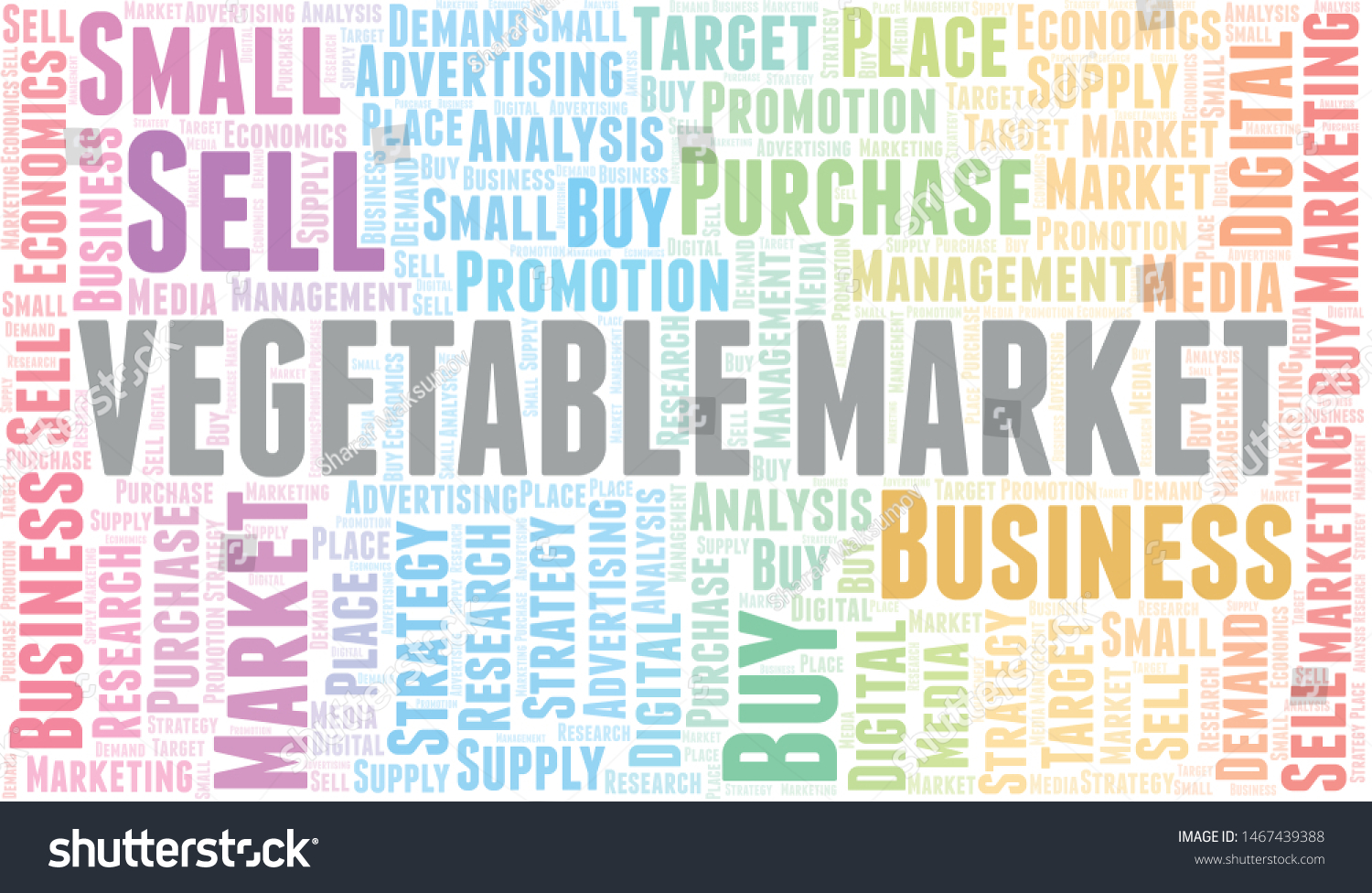 Vegetable Market Word Cloud Vector Made Stock Vector (Royalty Free ...