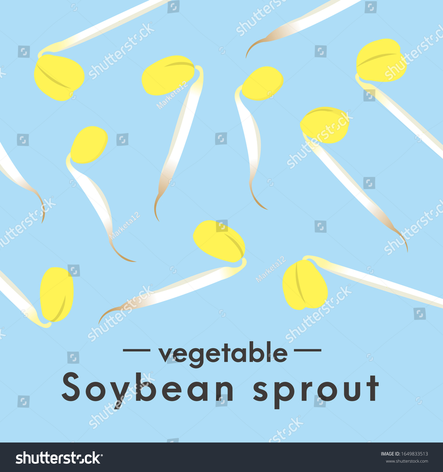 Vegetable Soybean Sprout Mung Bean Sprout: เวกเตอร์สต็อก (ปลอดค่า ...
