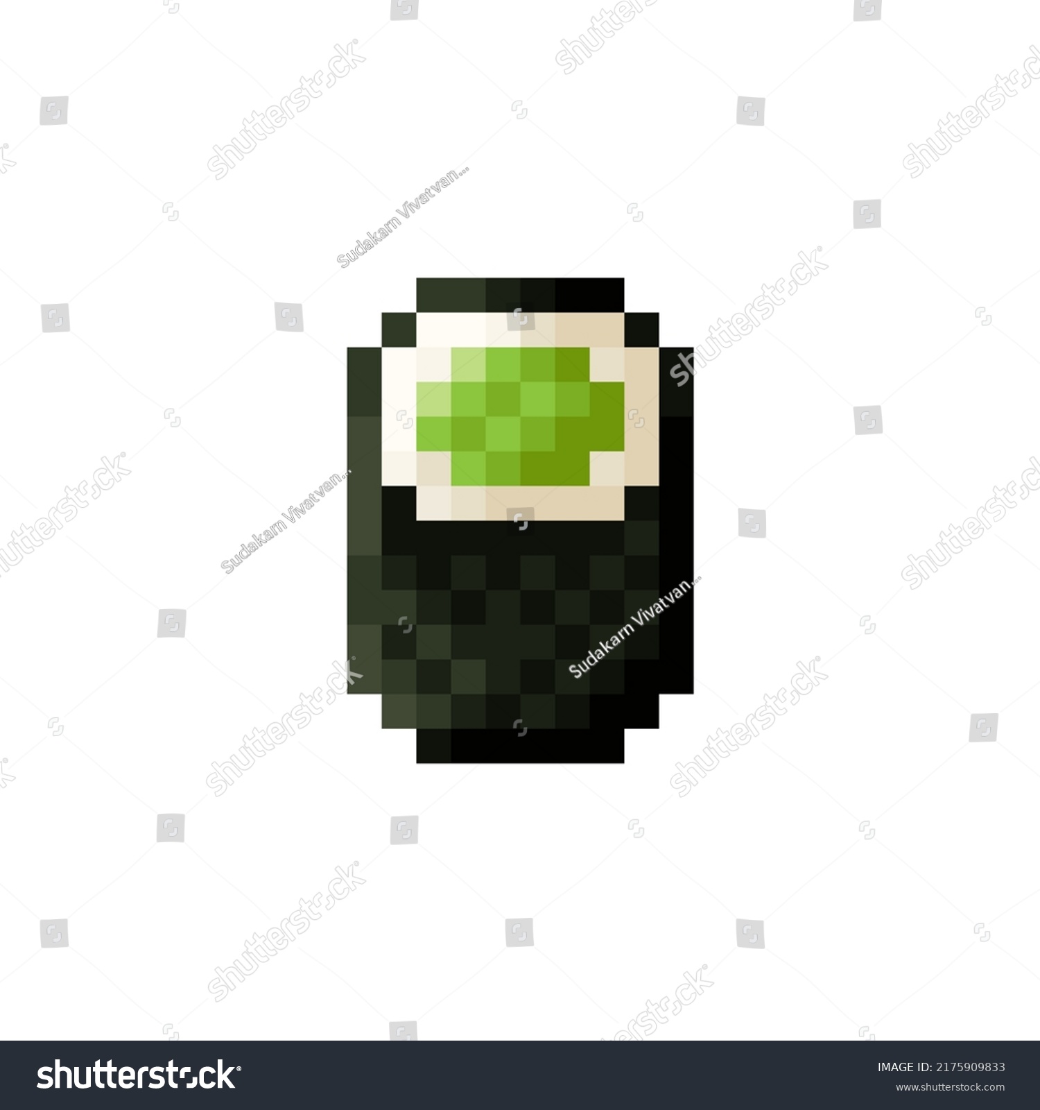 Vegetable Sushi Pixel Art Vector Illustration Stock Vector (Royalty ...