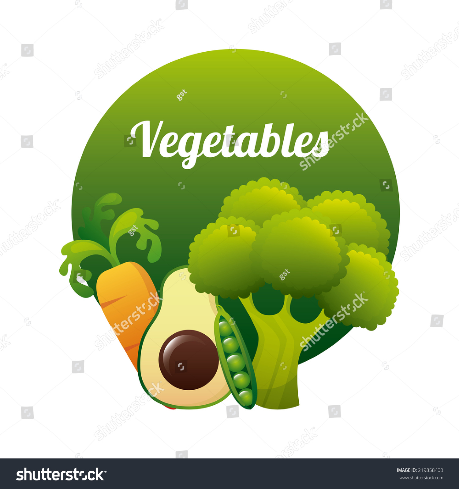 Vegetables Graphic Design Vector Illustration Stock Vector (Royalty ...