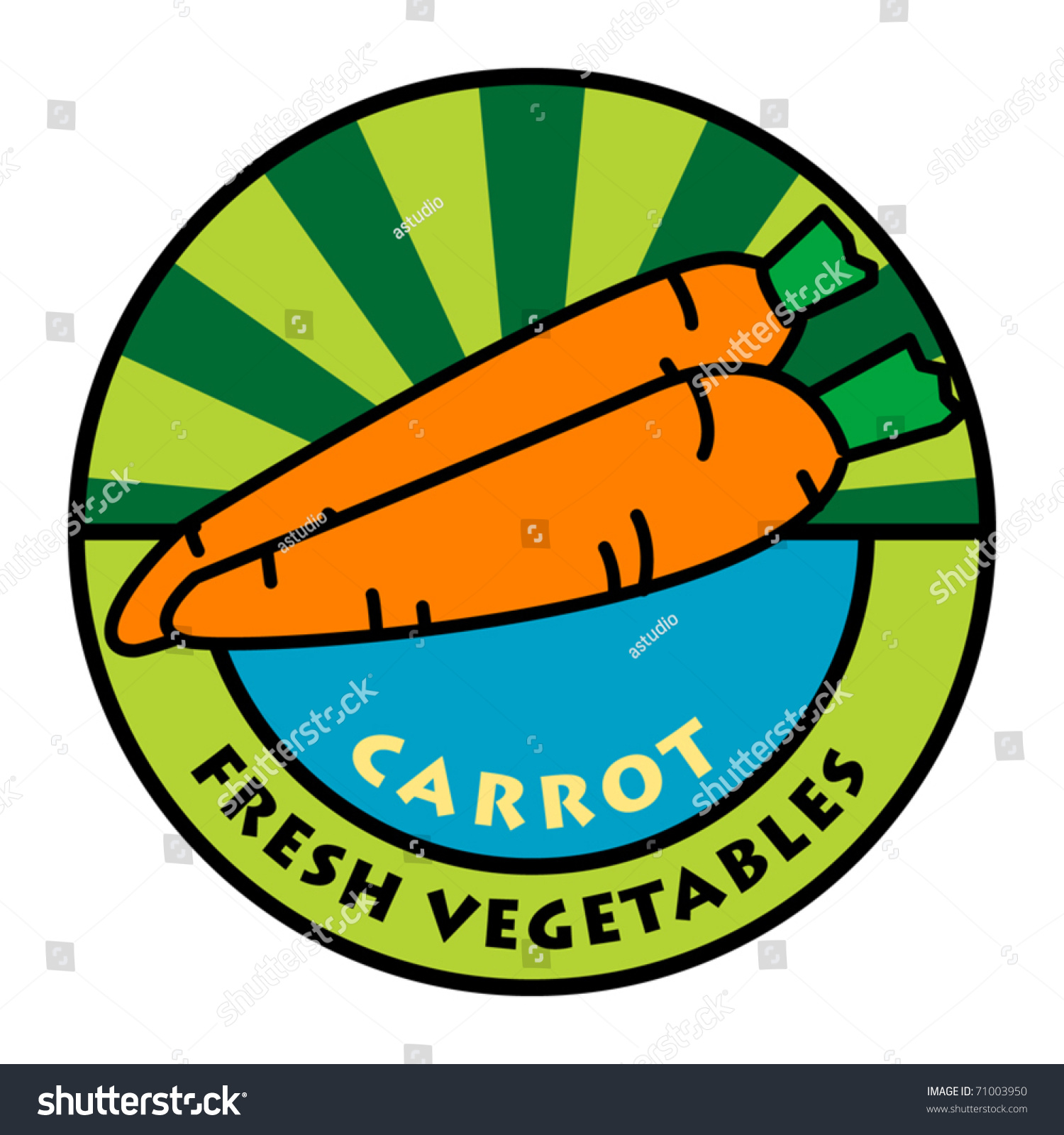 Vegetables Label Carrot Vector Illustration 库存矢量图（免版税）71003950 ...